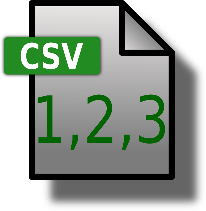 Clipart File icon csv