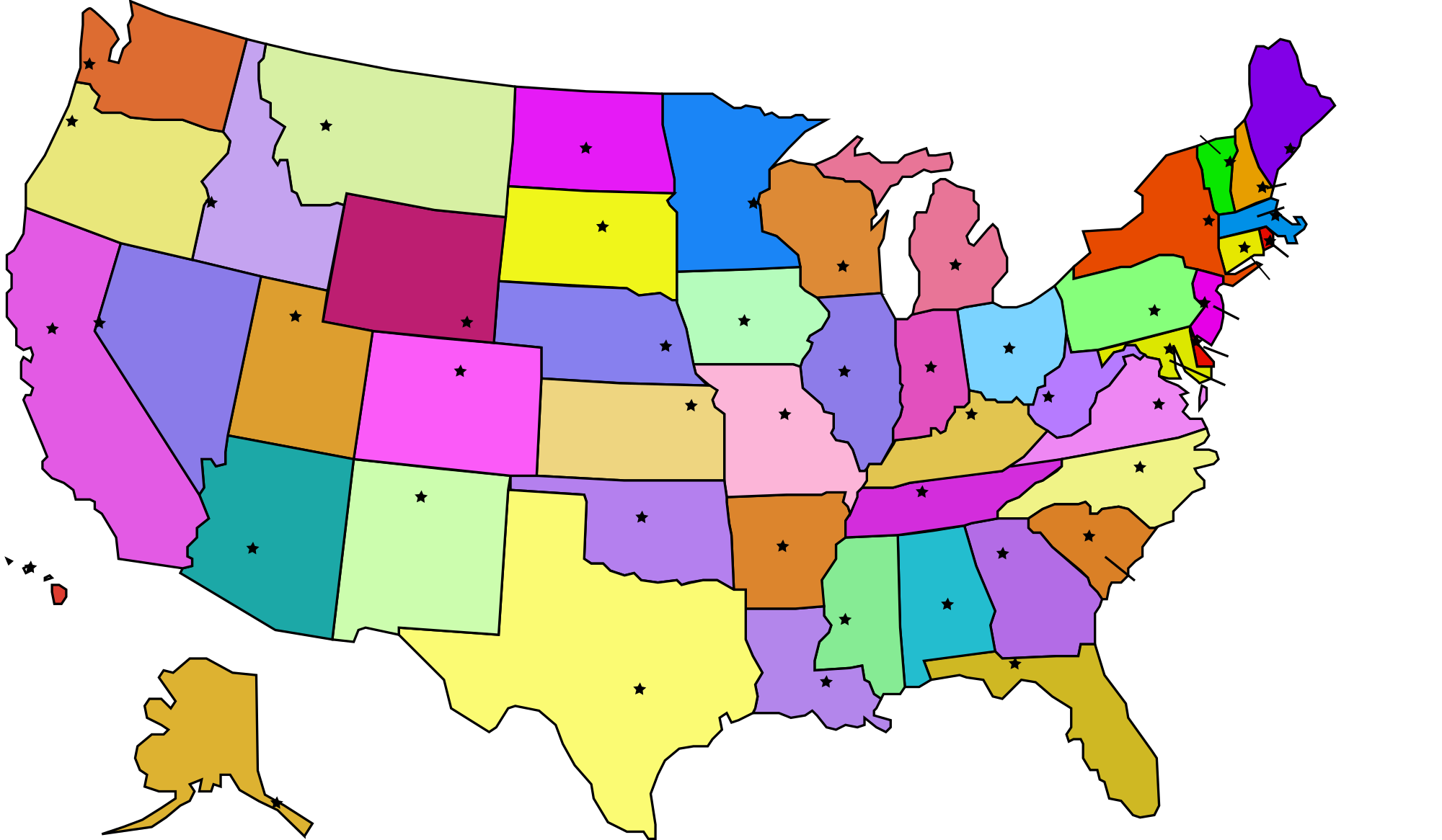 United States And Capitals Map 50states 57 OFF