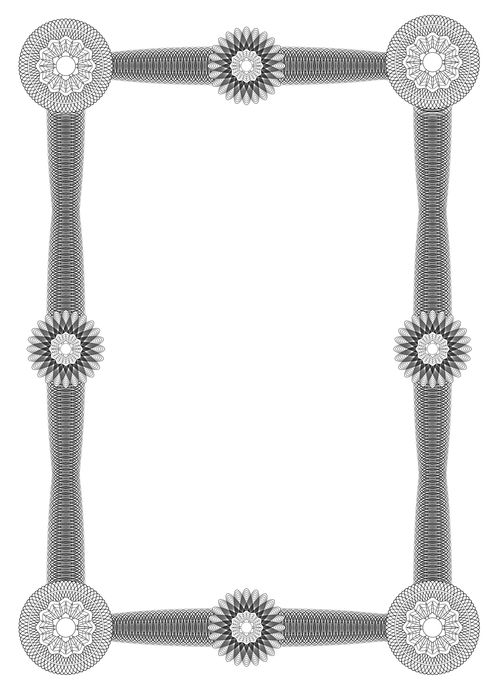 Clipart - Guilloche Frame