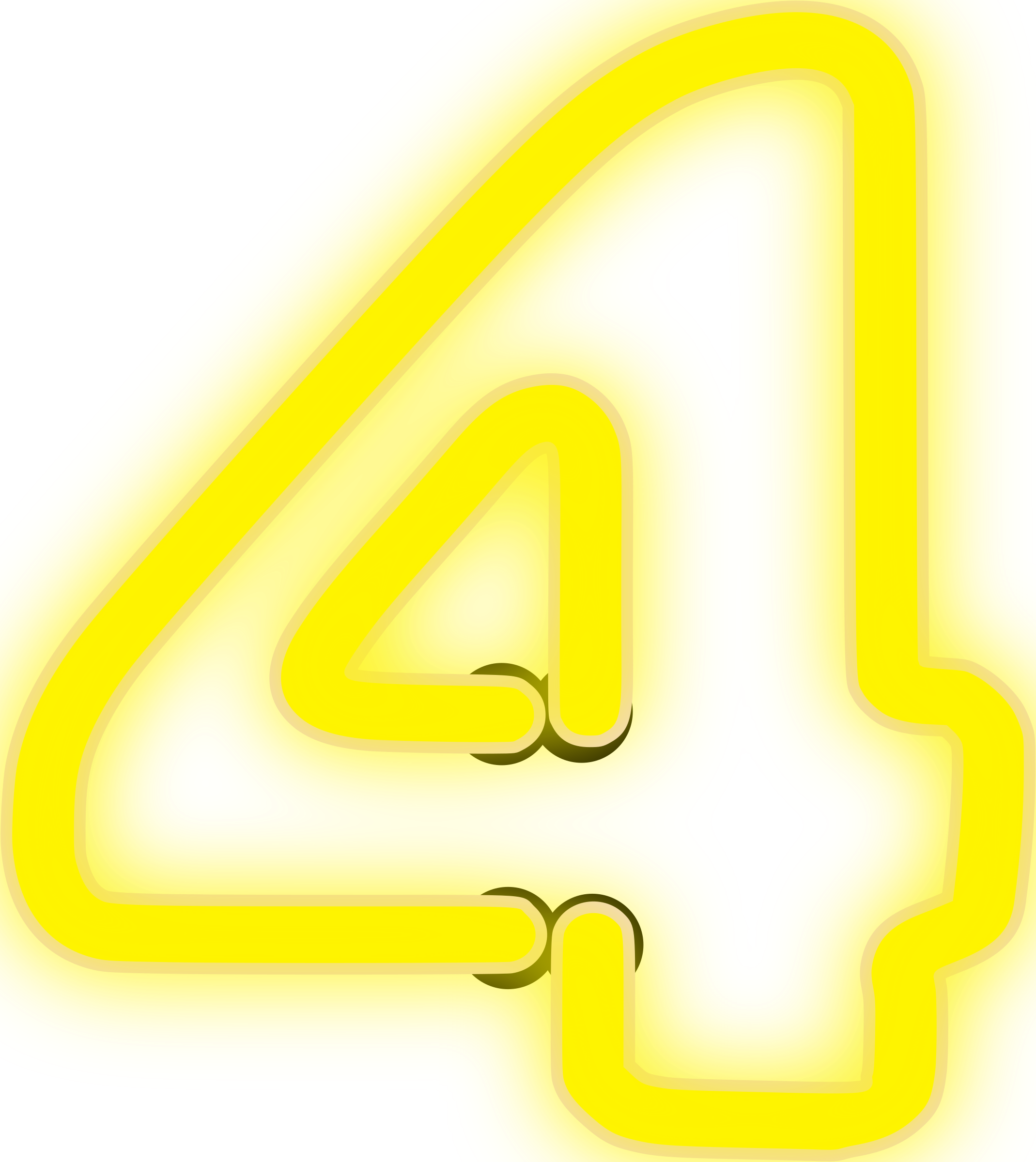 Clipart - Neon Numerals-4 1