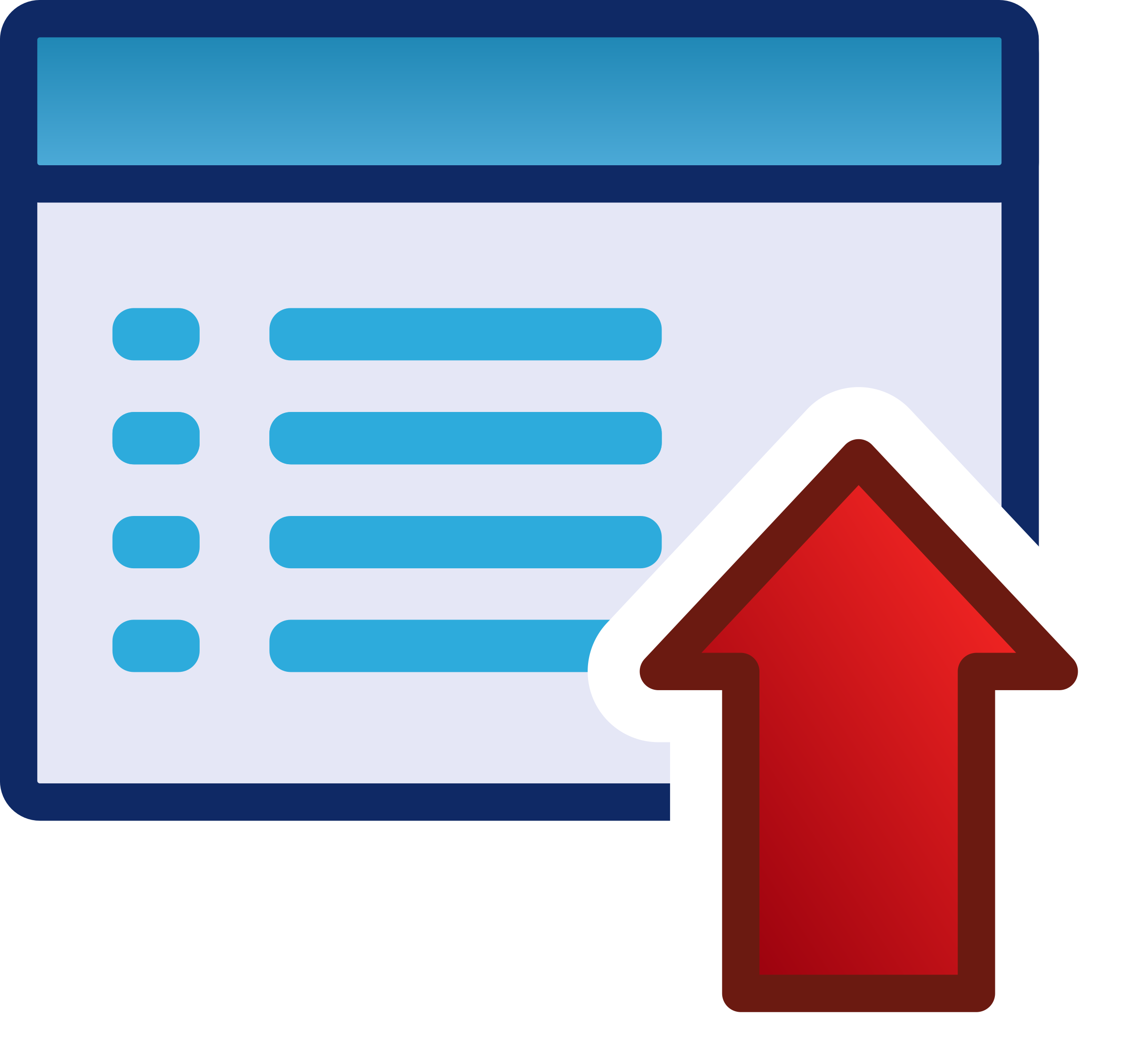 Clipart - red menu icon set