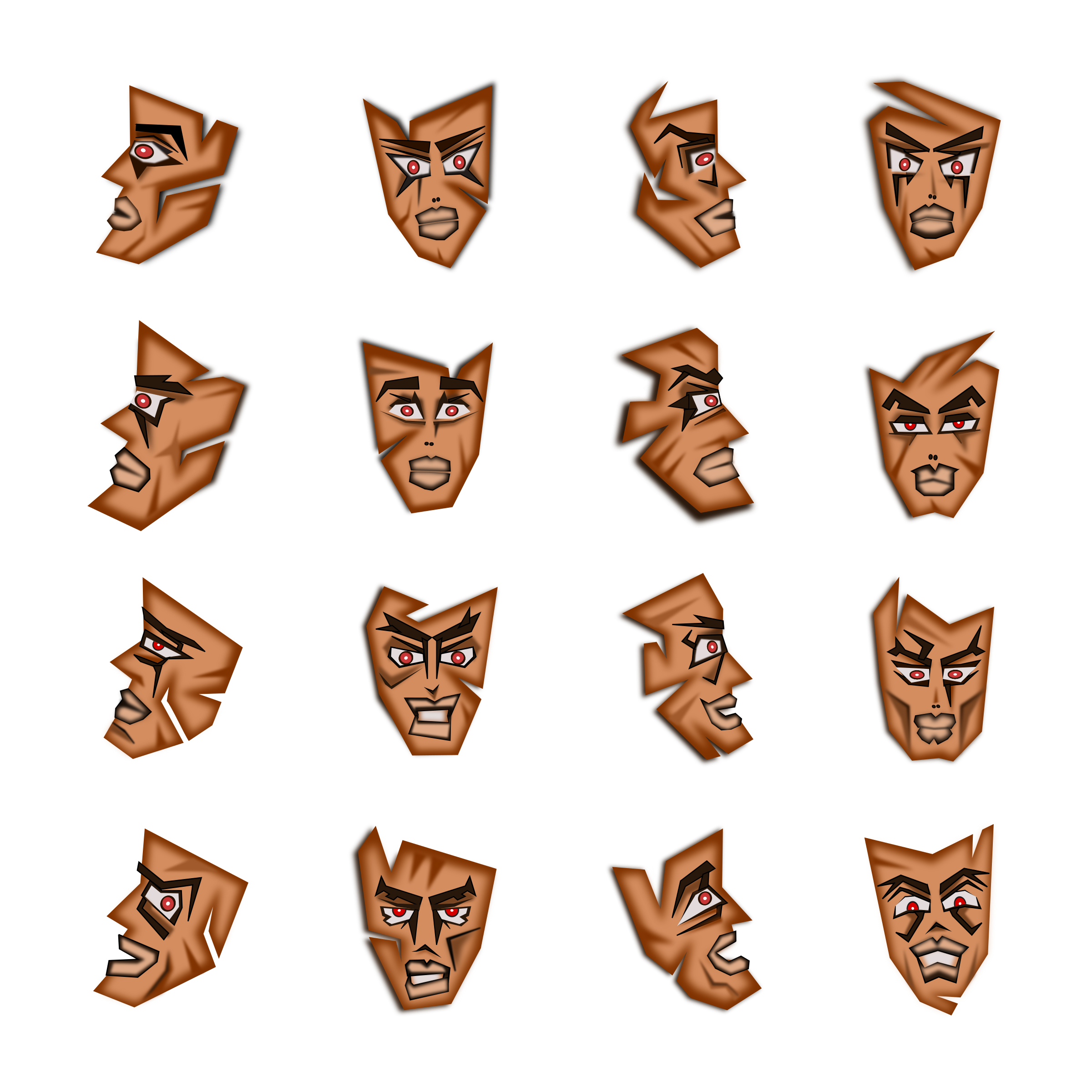 Clipart - Wacky Faces