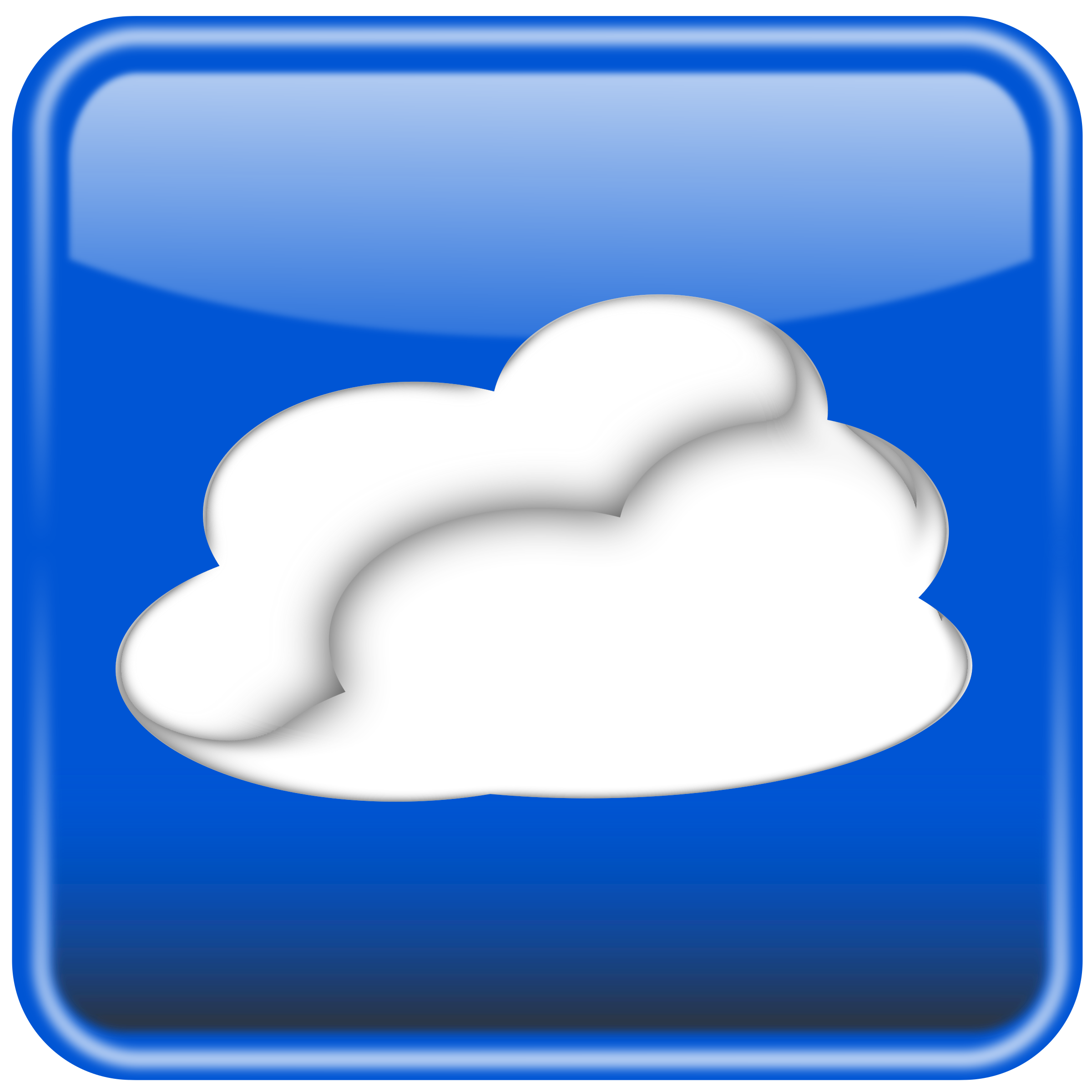 Clipart Cloud Computing Button Glossy Nube Computo Brilloso