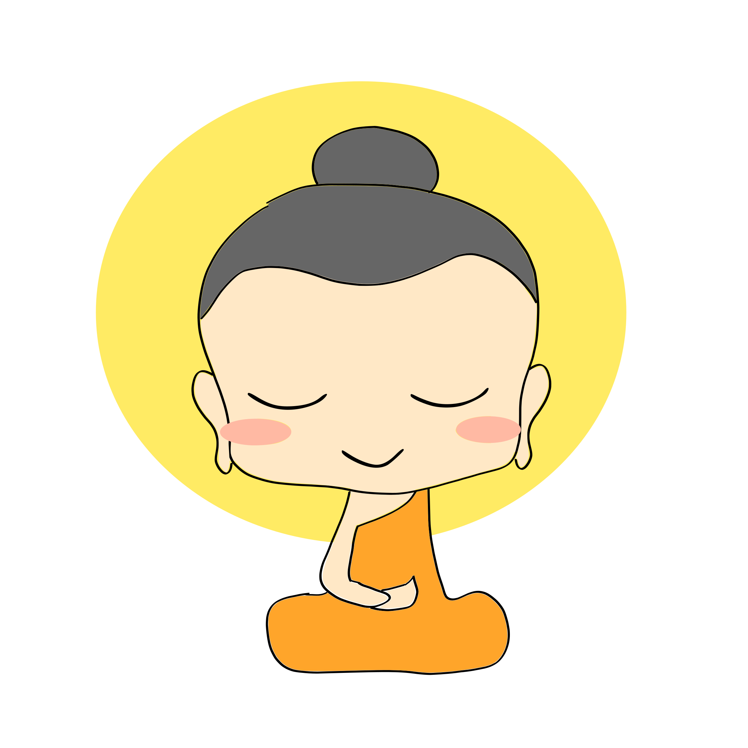 Clipart - Chibi Buddha