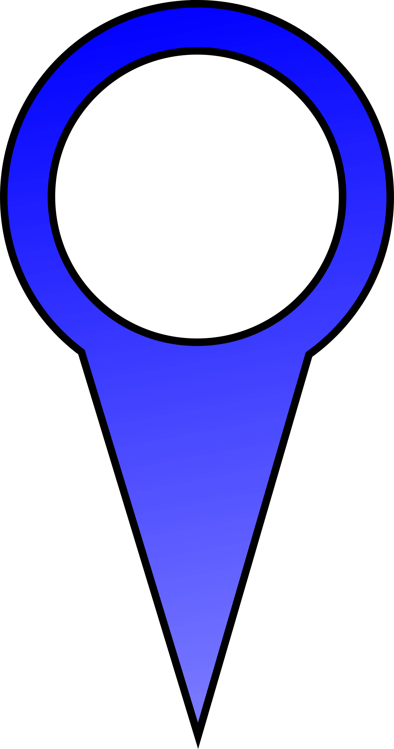 Clipart - Blue Map Pin
