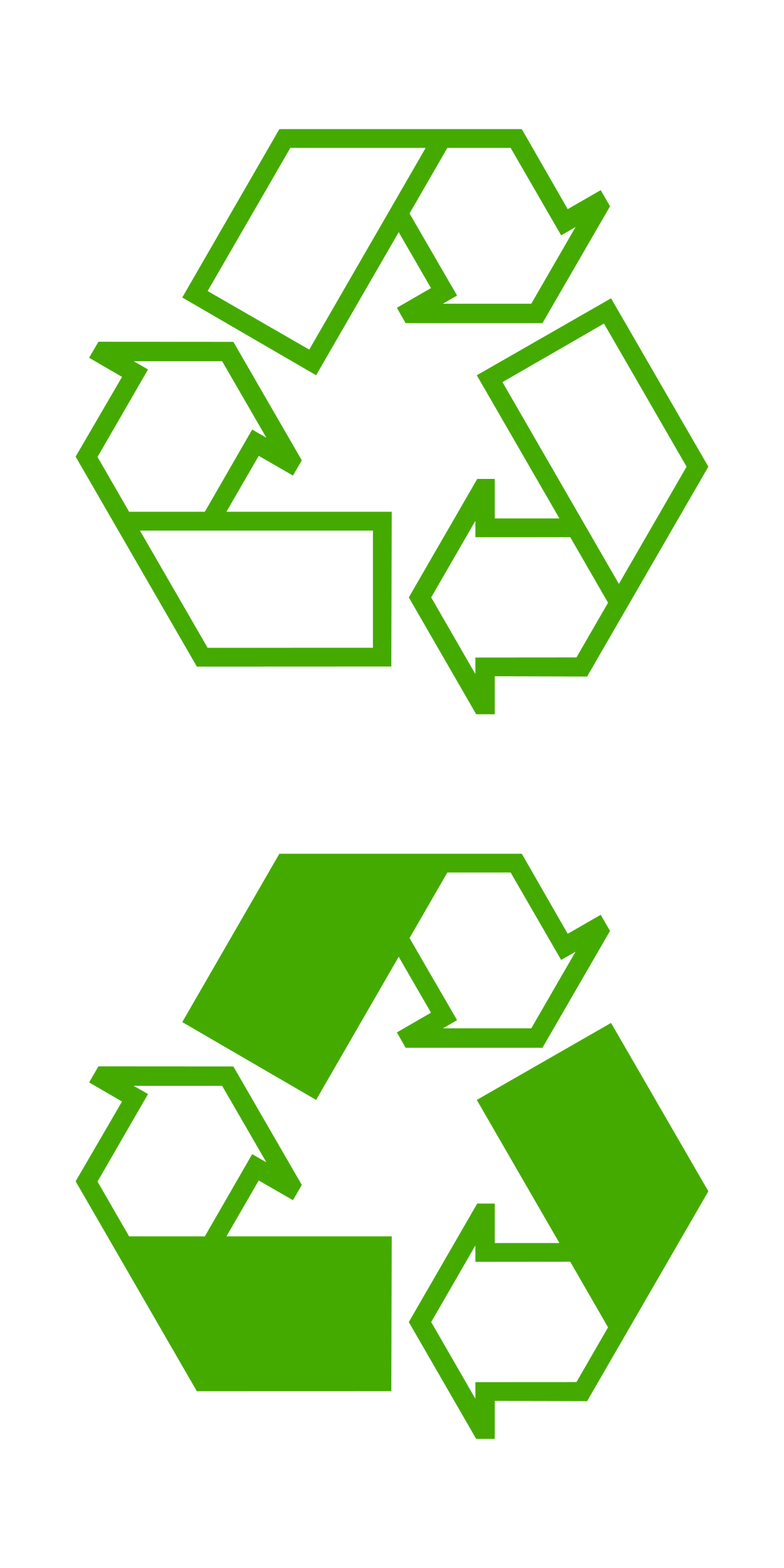 Clipart - recycle icons