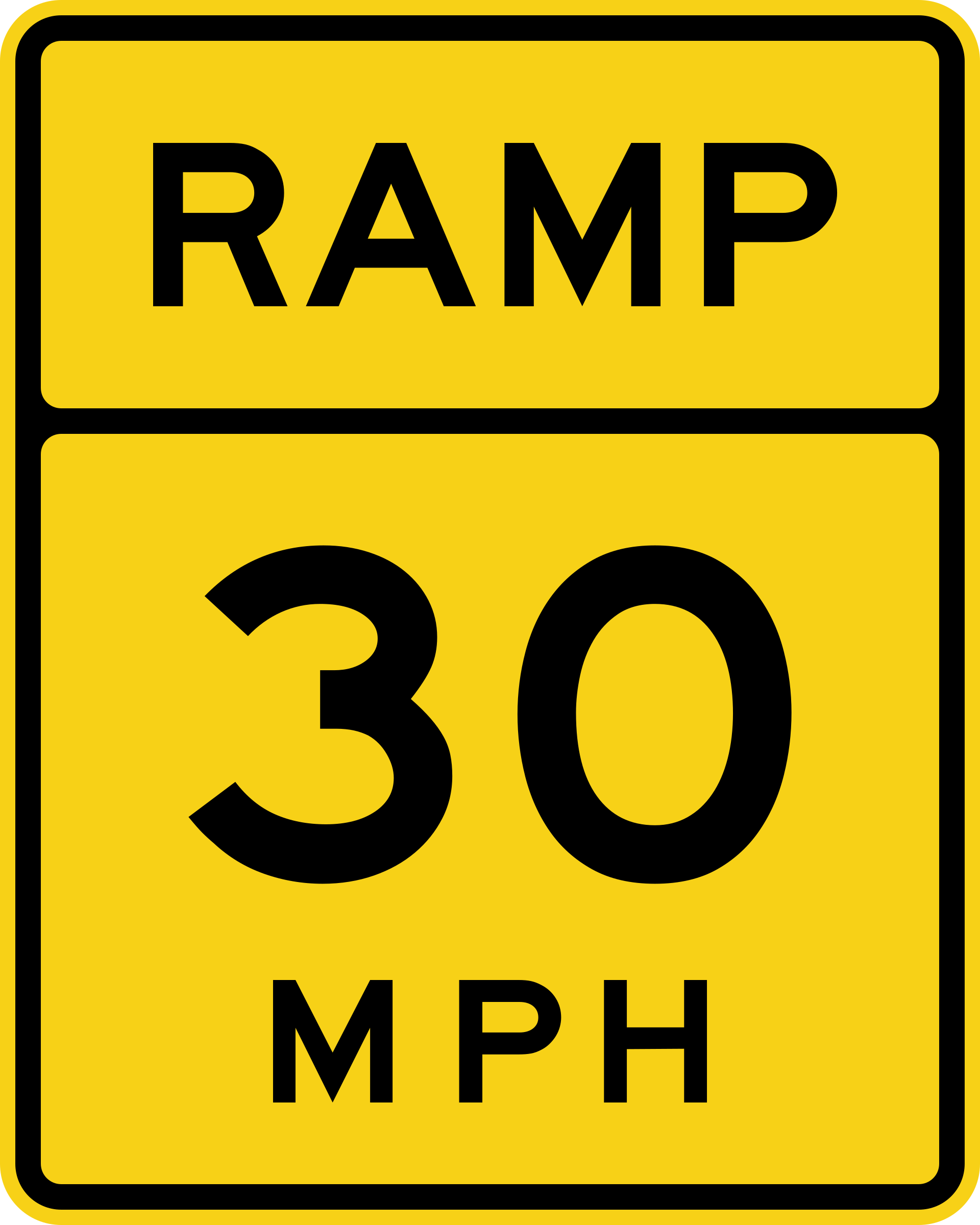 Clipart - Ramp speed 30