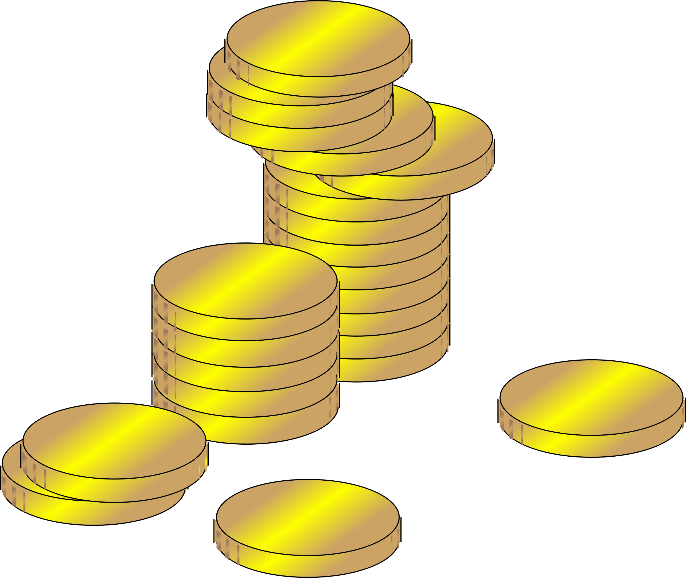Clipart - gold coins
