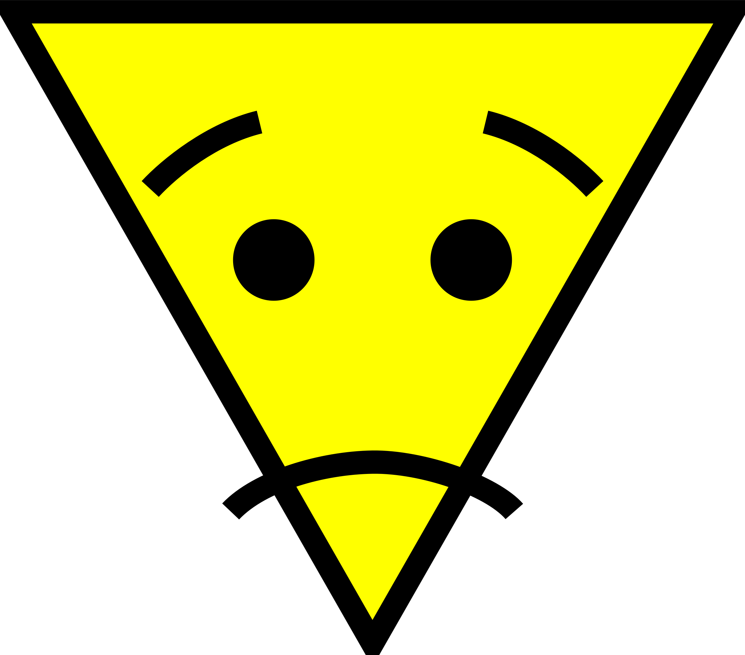 Clipart - Triangle face