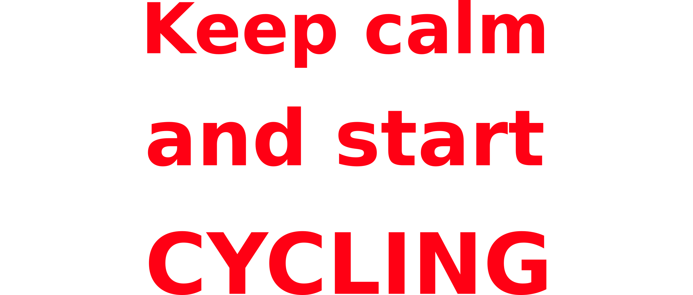 Clipart - Keep calm & start cycling