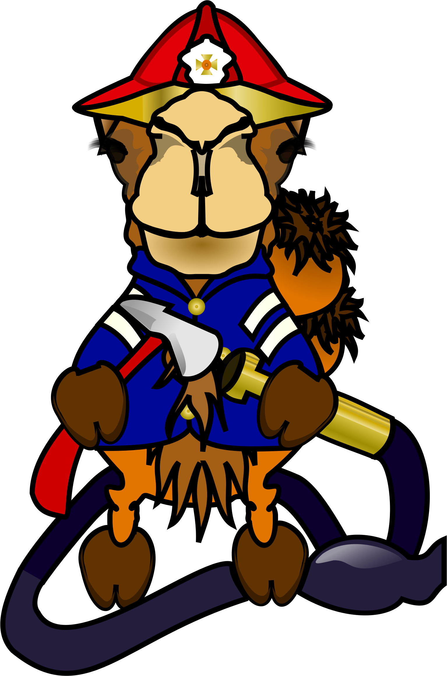 Clipart - Comic Camel - Fireman