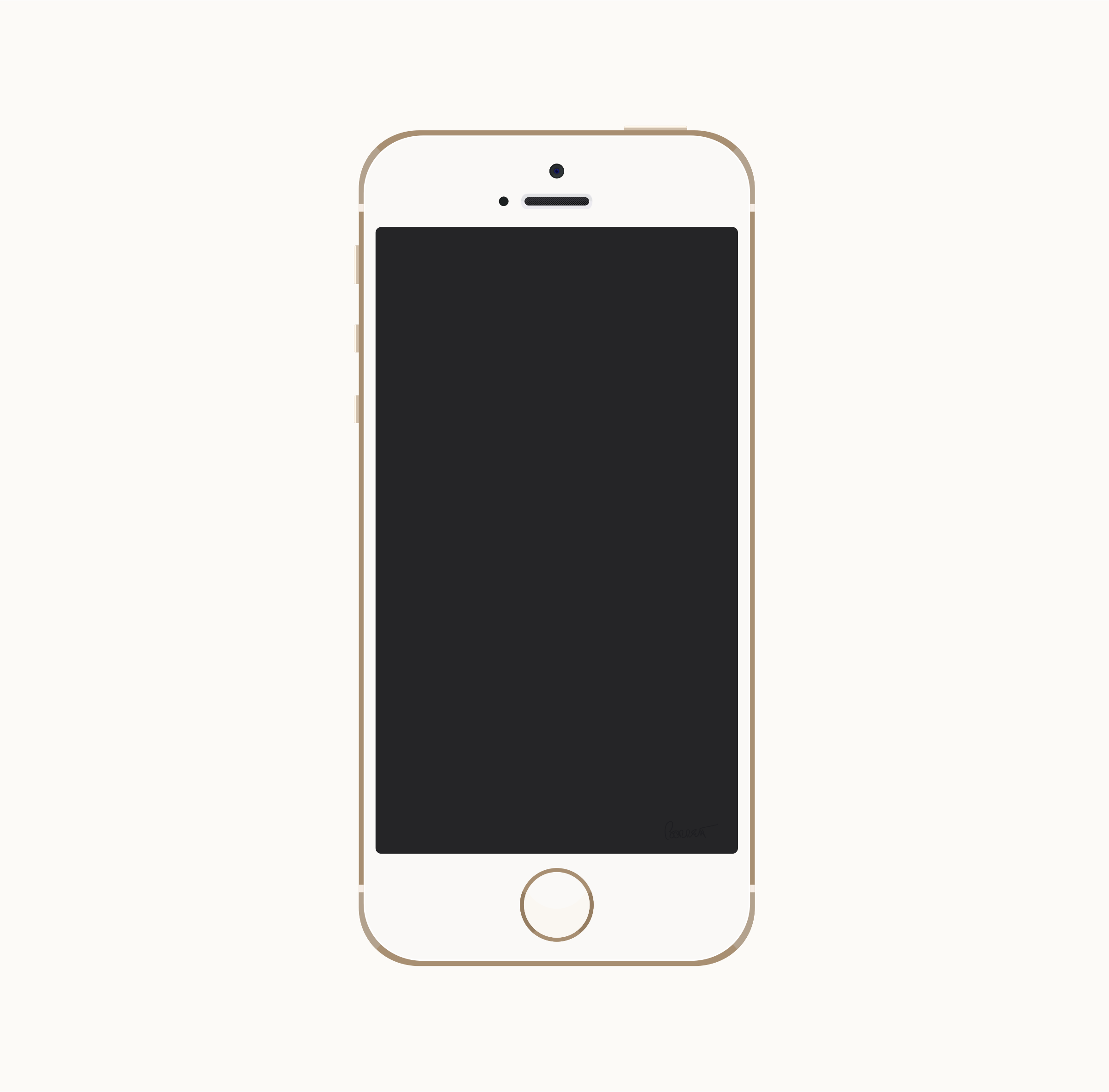 Clipart - Gold iPhone 5s
