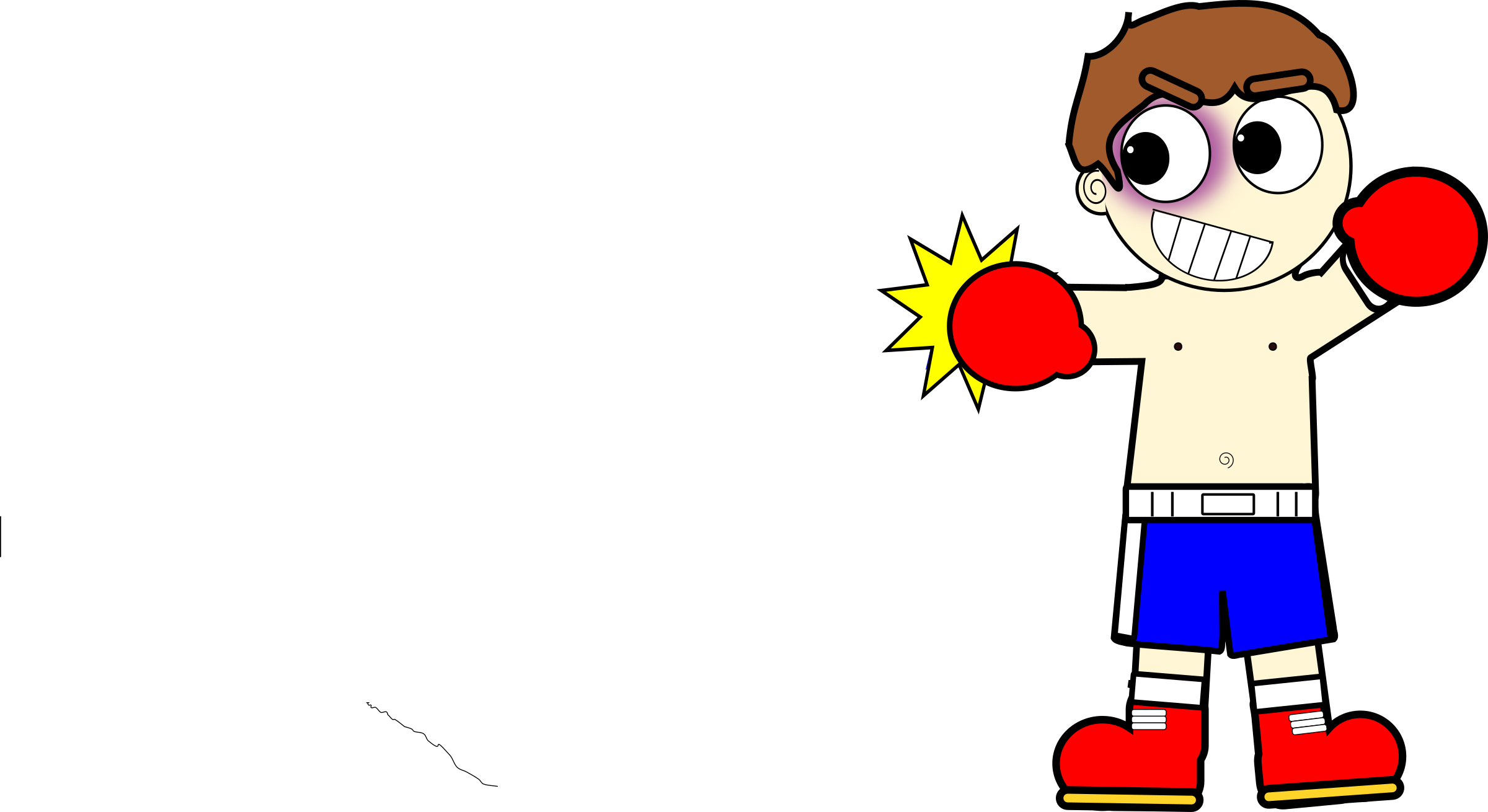 Clipart - cartoon boxer man