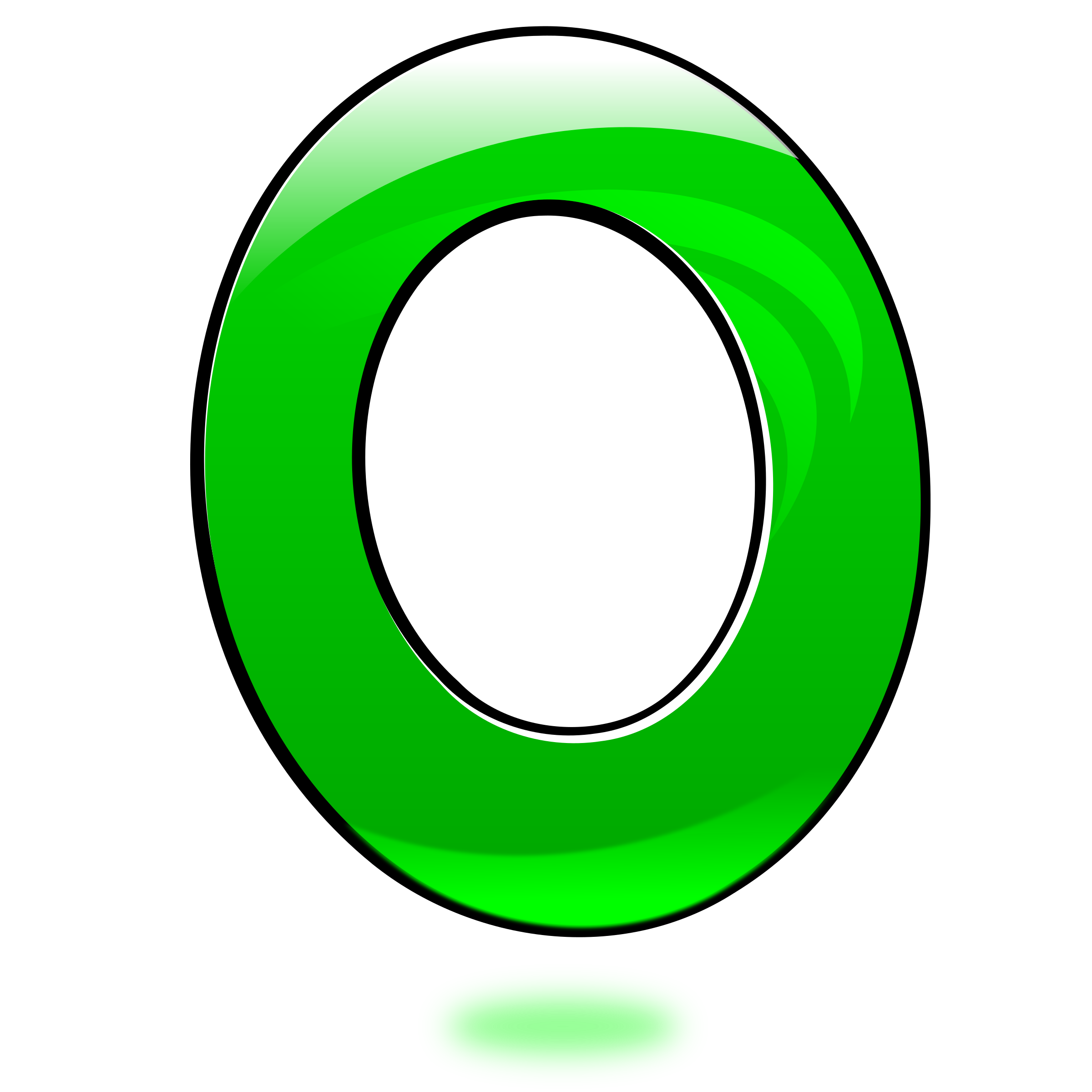 Clipart Glossy Number Zero