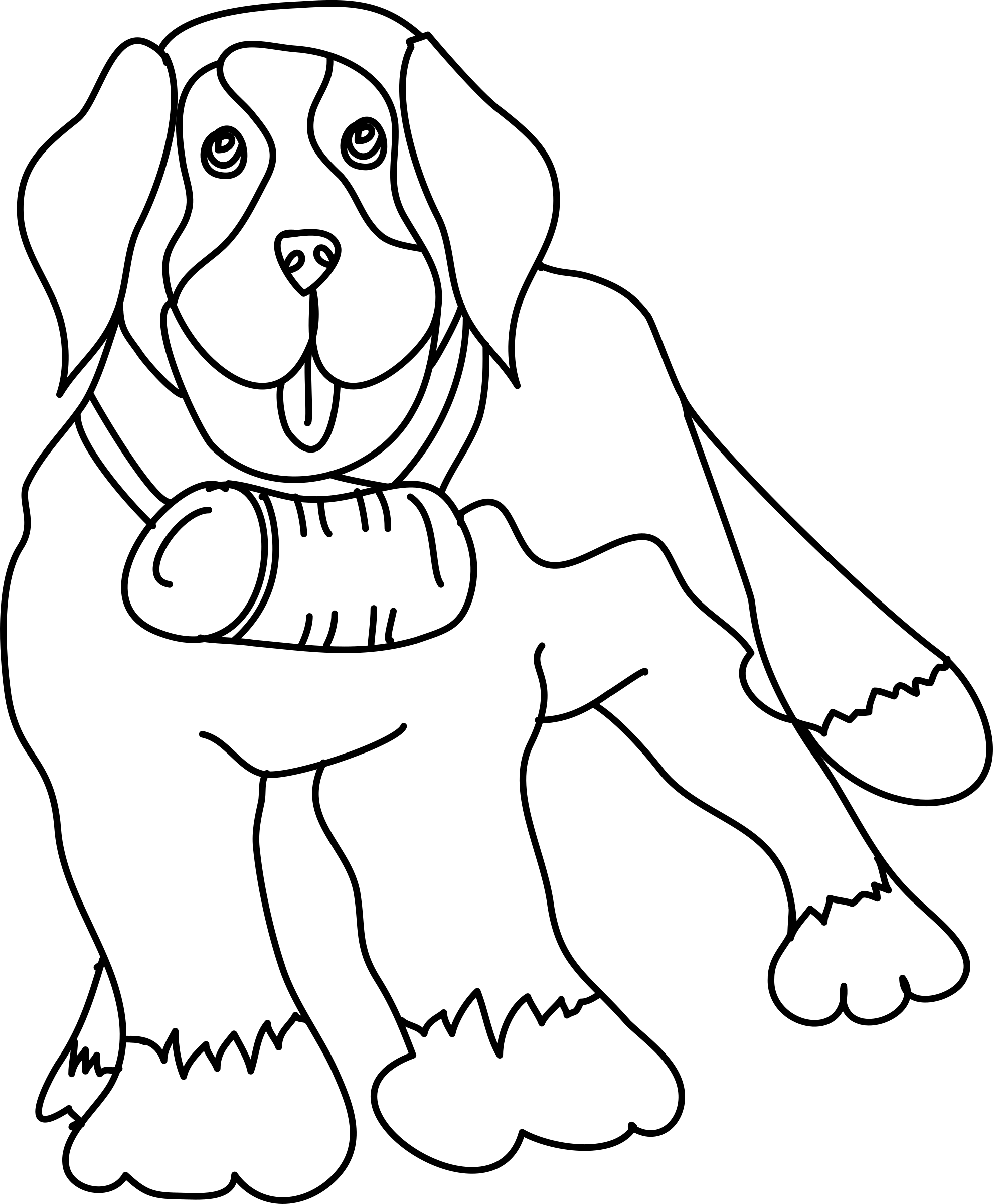 Clipart Saint Bernard S Dog Outline