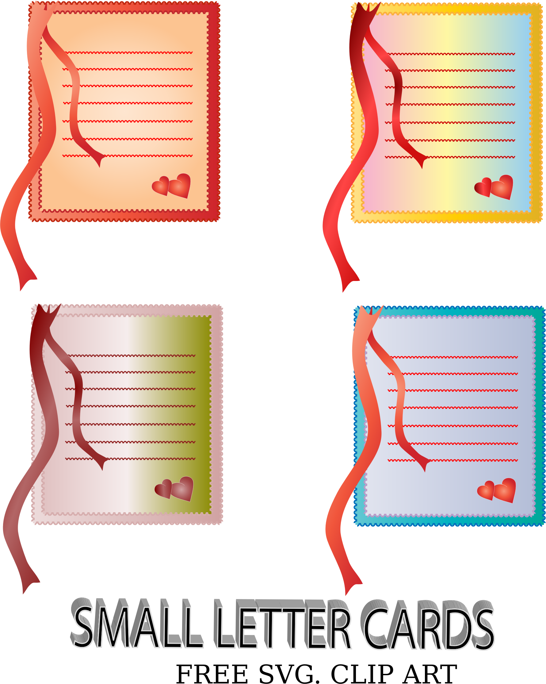 Clipart - Small Letter Cards
