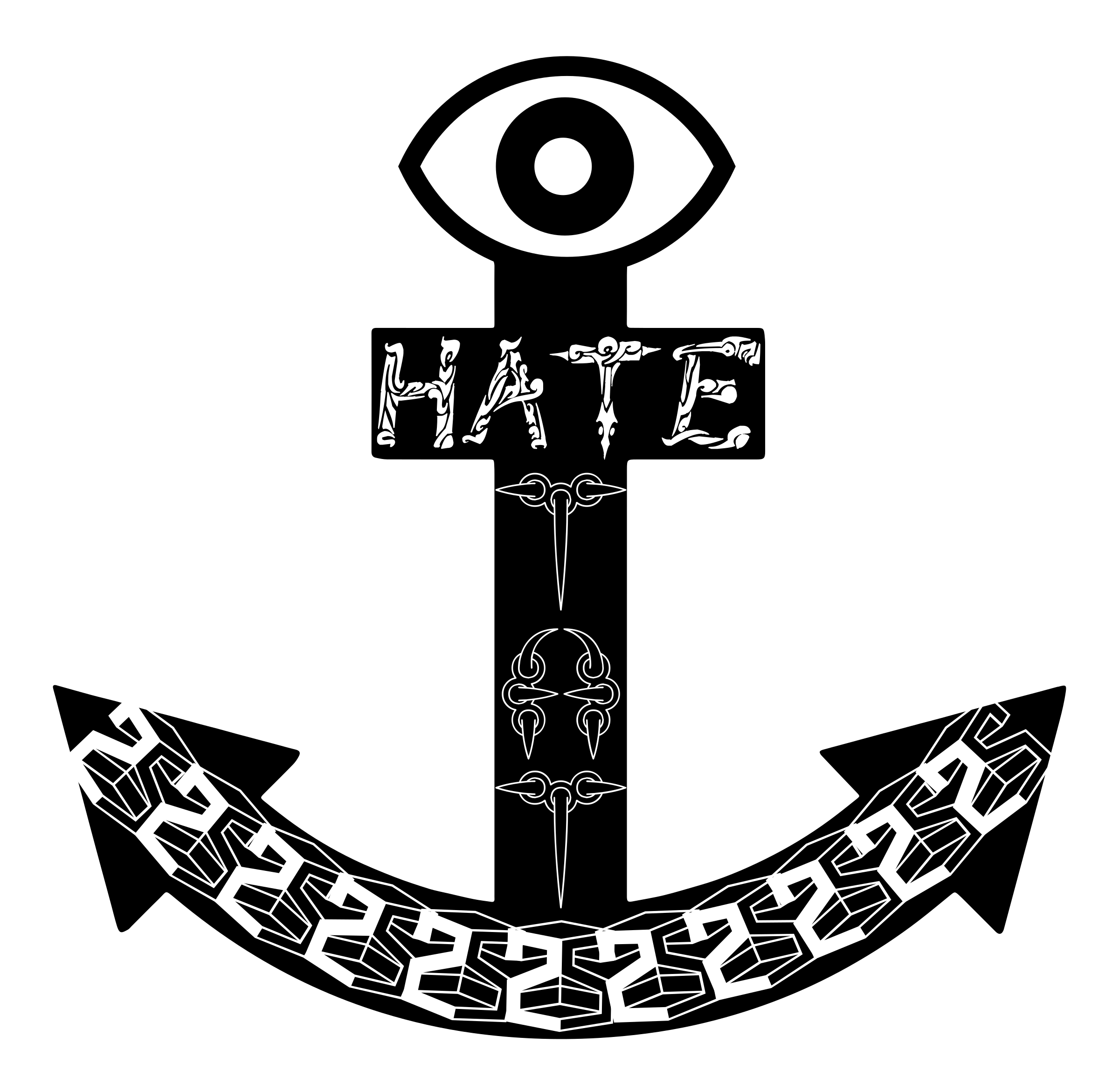 Clipart - DailySketch Tattoo : Eye Hate Tat 2's Variation 3