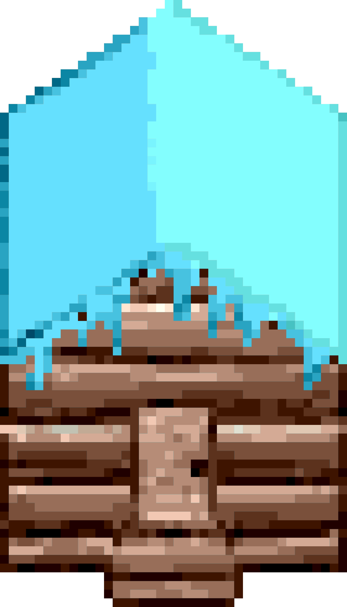 Clipart - Pixel Log Cabin Winter