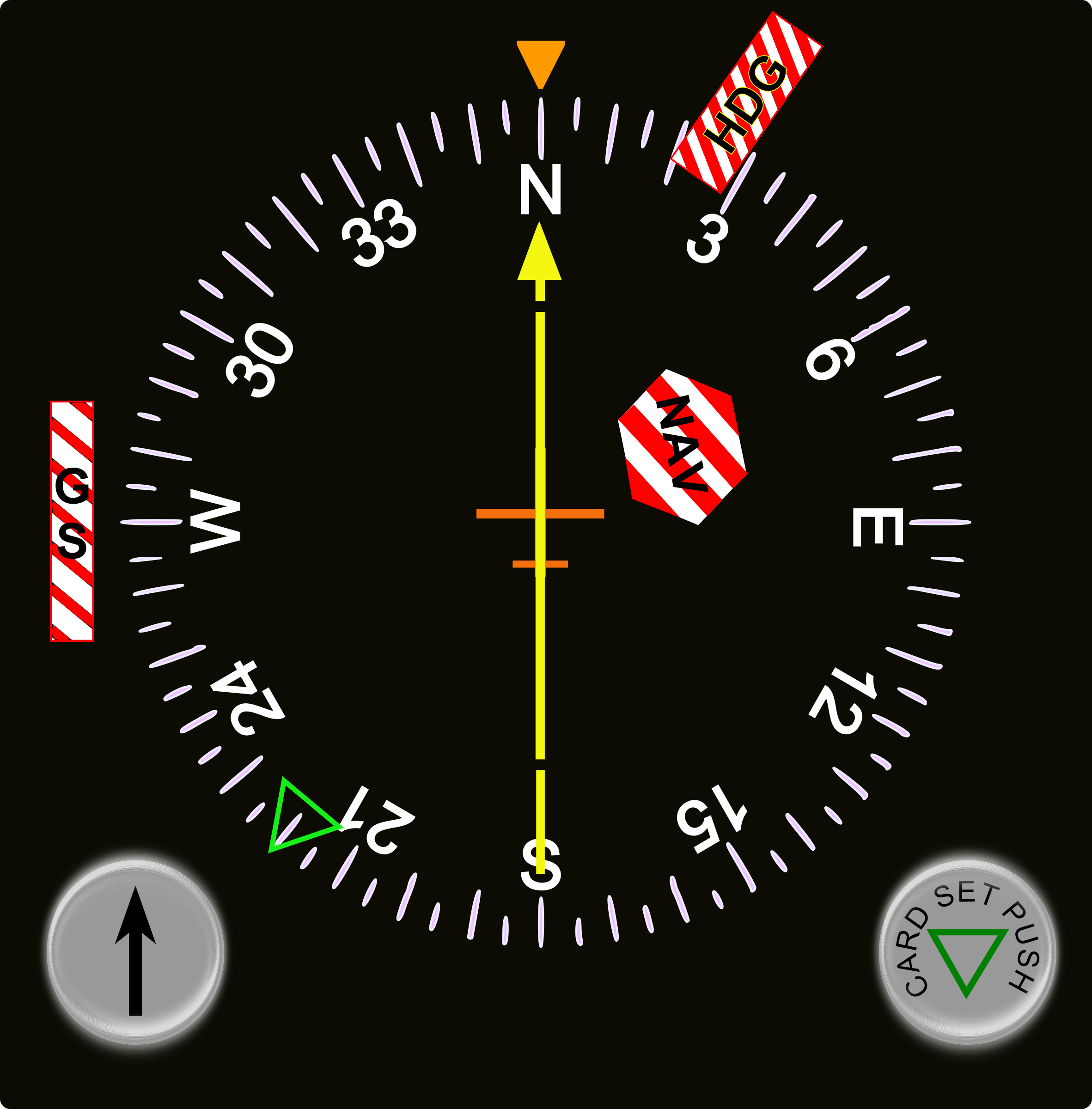 Clipart - HSI with Warning Flags
