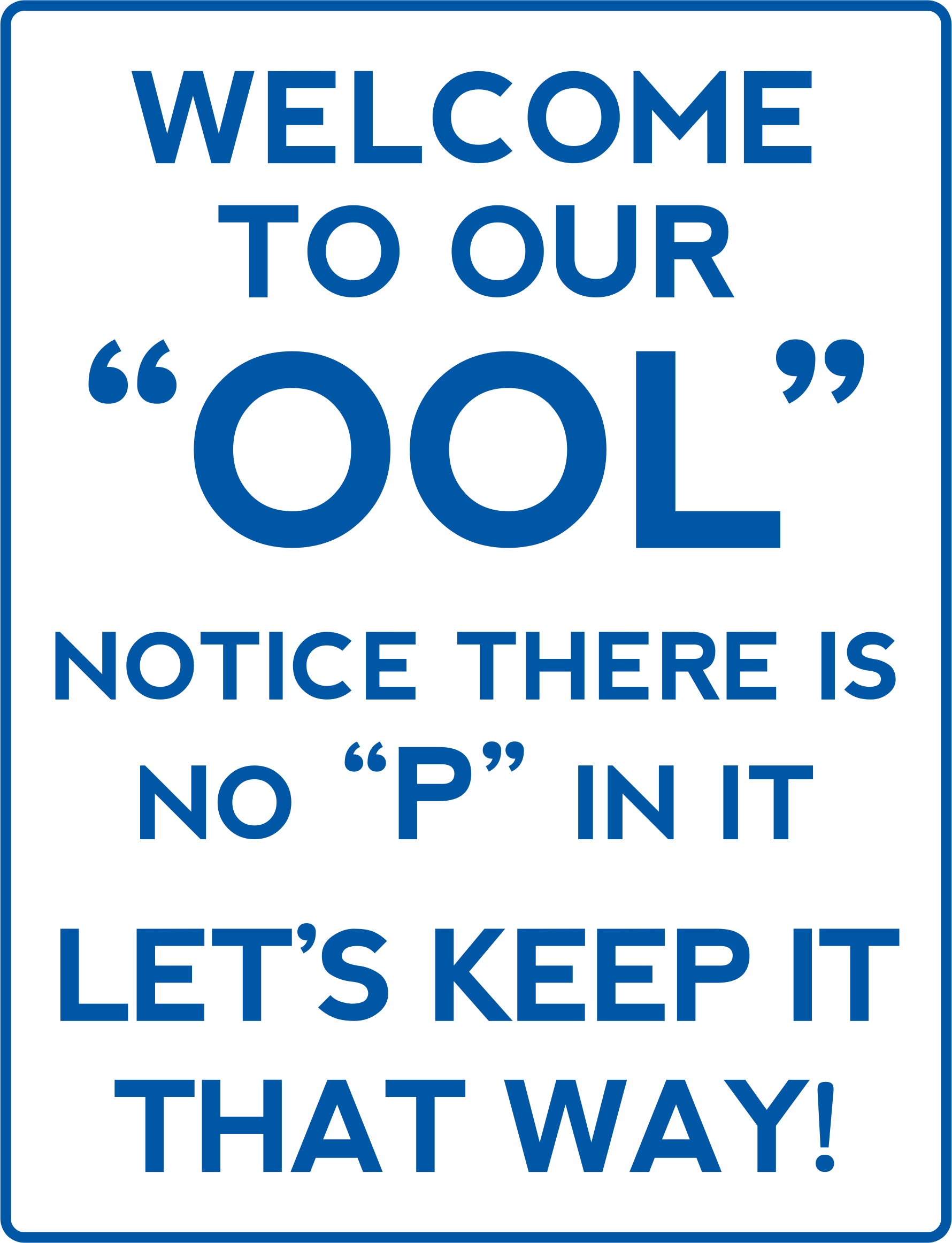 Clipart - Welcome To Our "OOL"