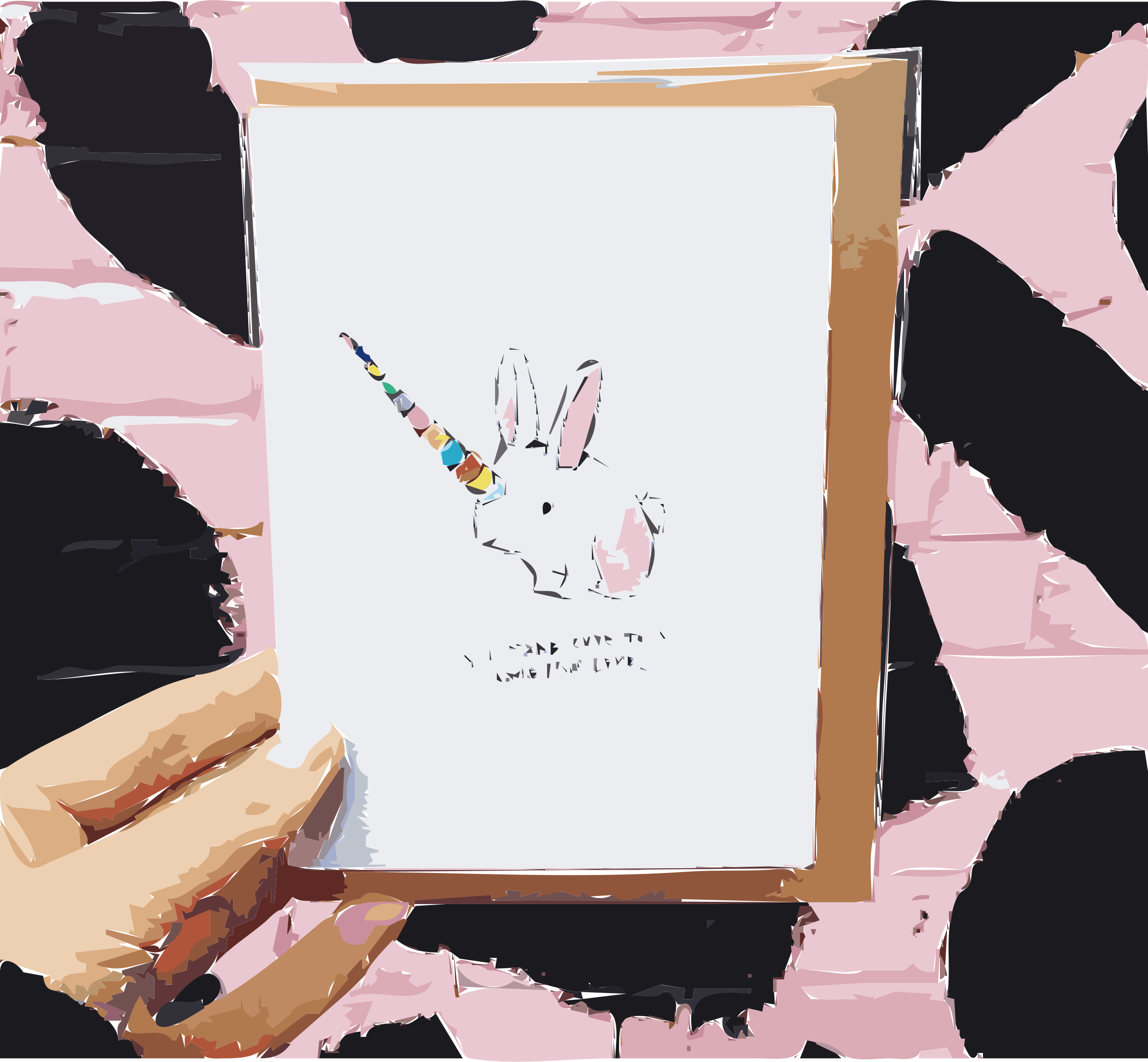 Clipart - DailySketch 38: Bunnycorn into Caticorn