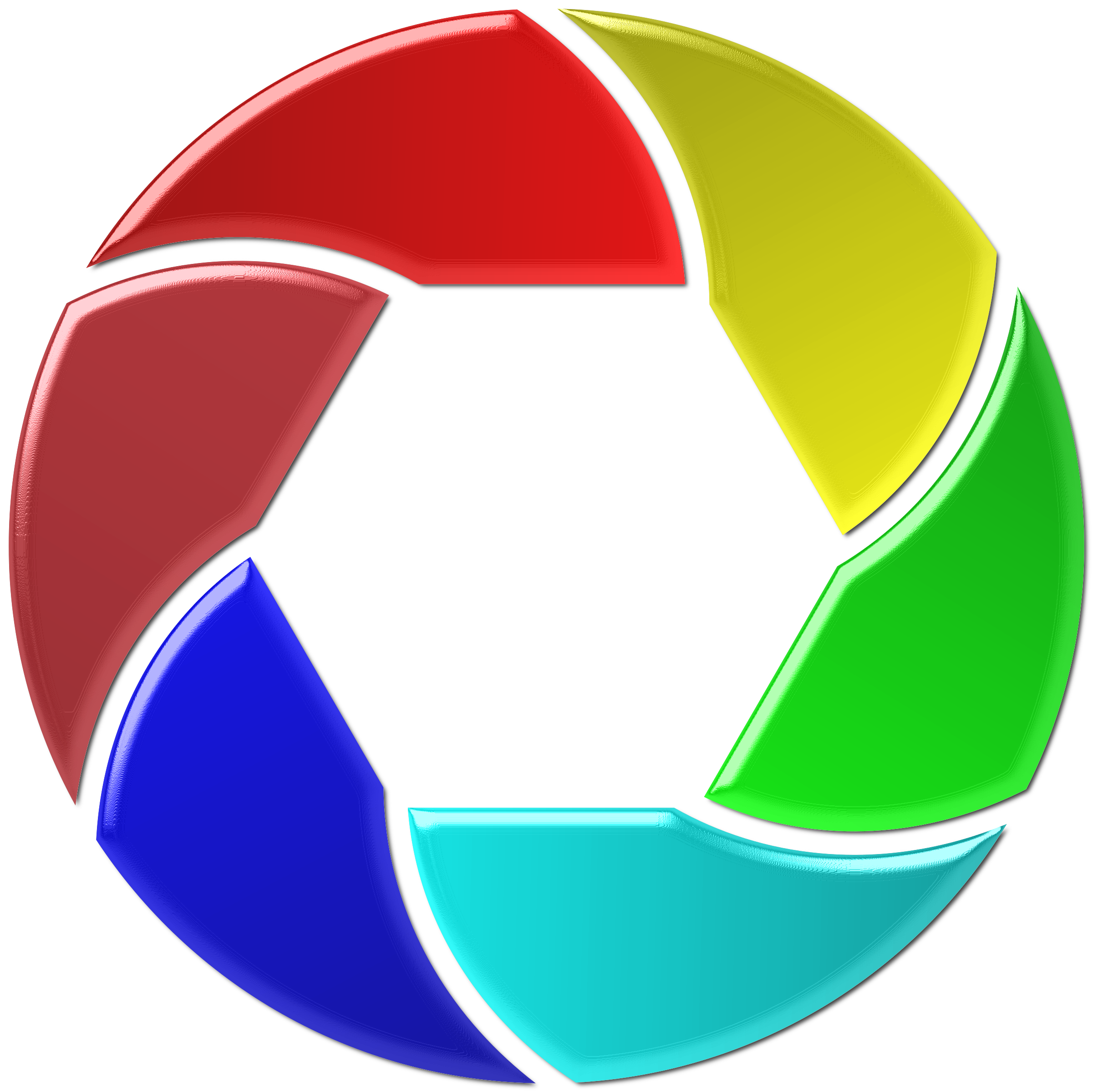 Clipart - Colorful Shutter Icon Enhanced 2