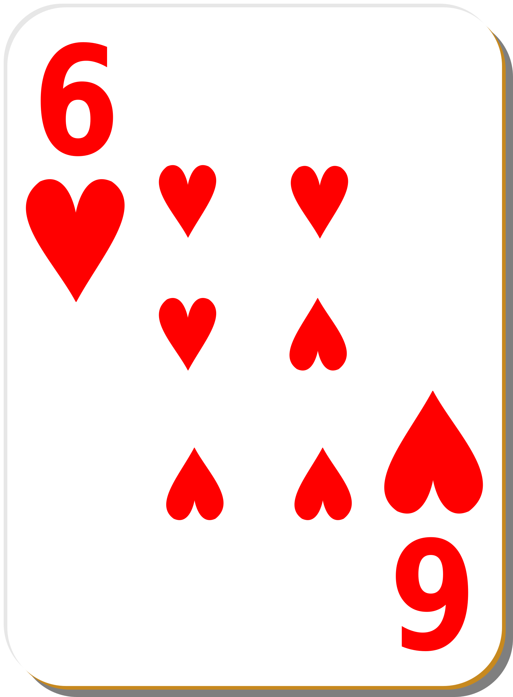 Clipart - White deck: 6 of hearts