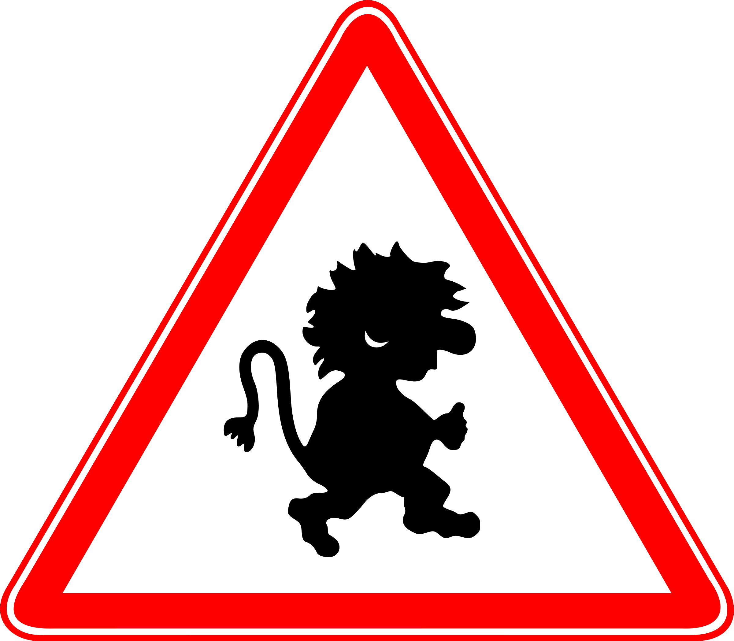 Clipart - Beware of trolls sign