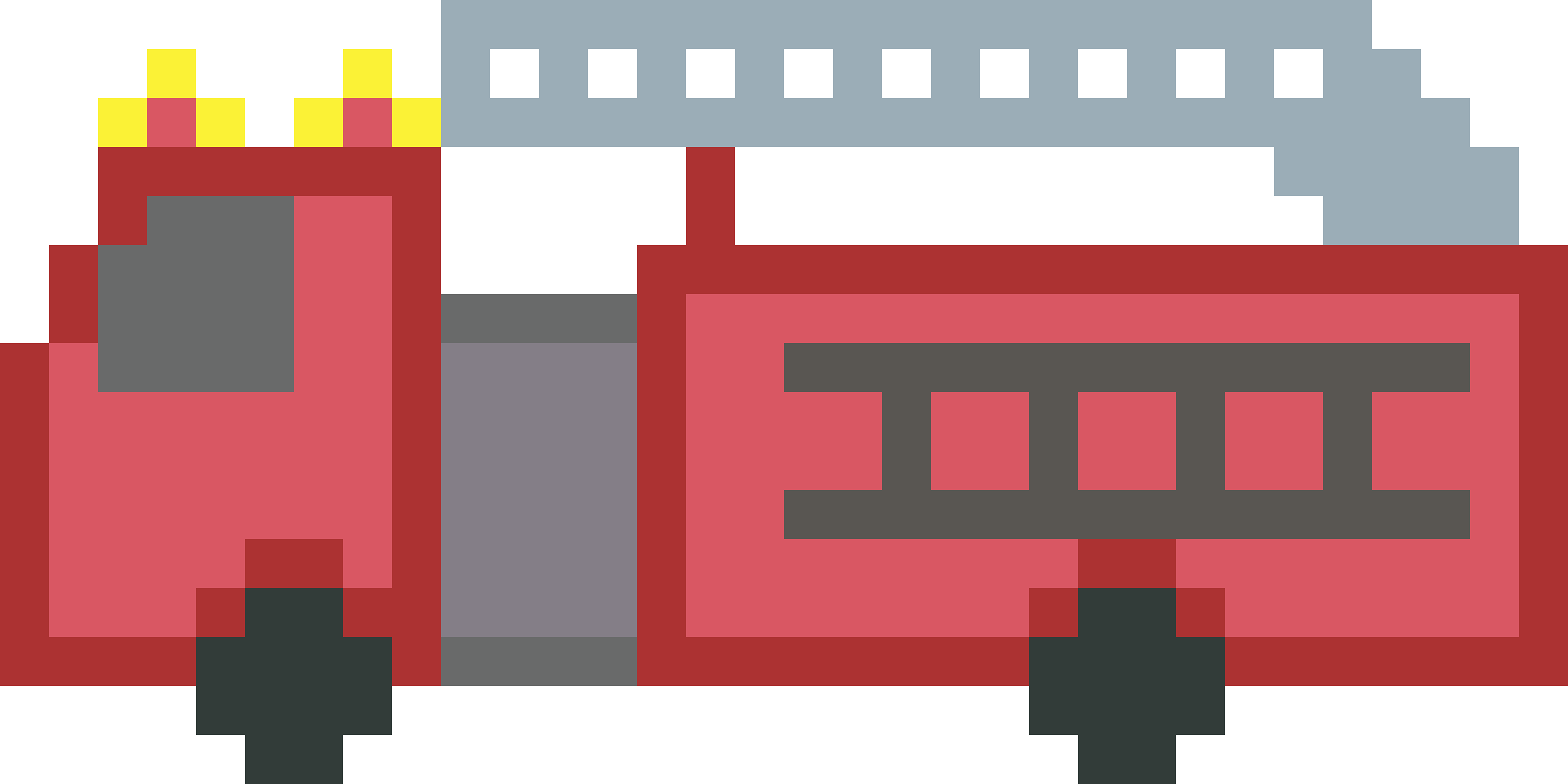 Clipart - Pixel art fire engine