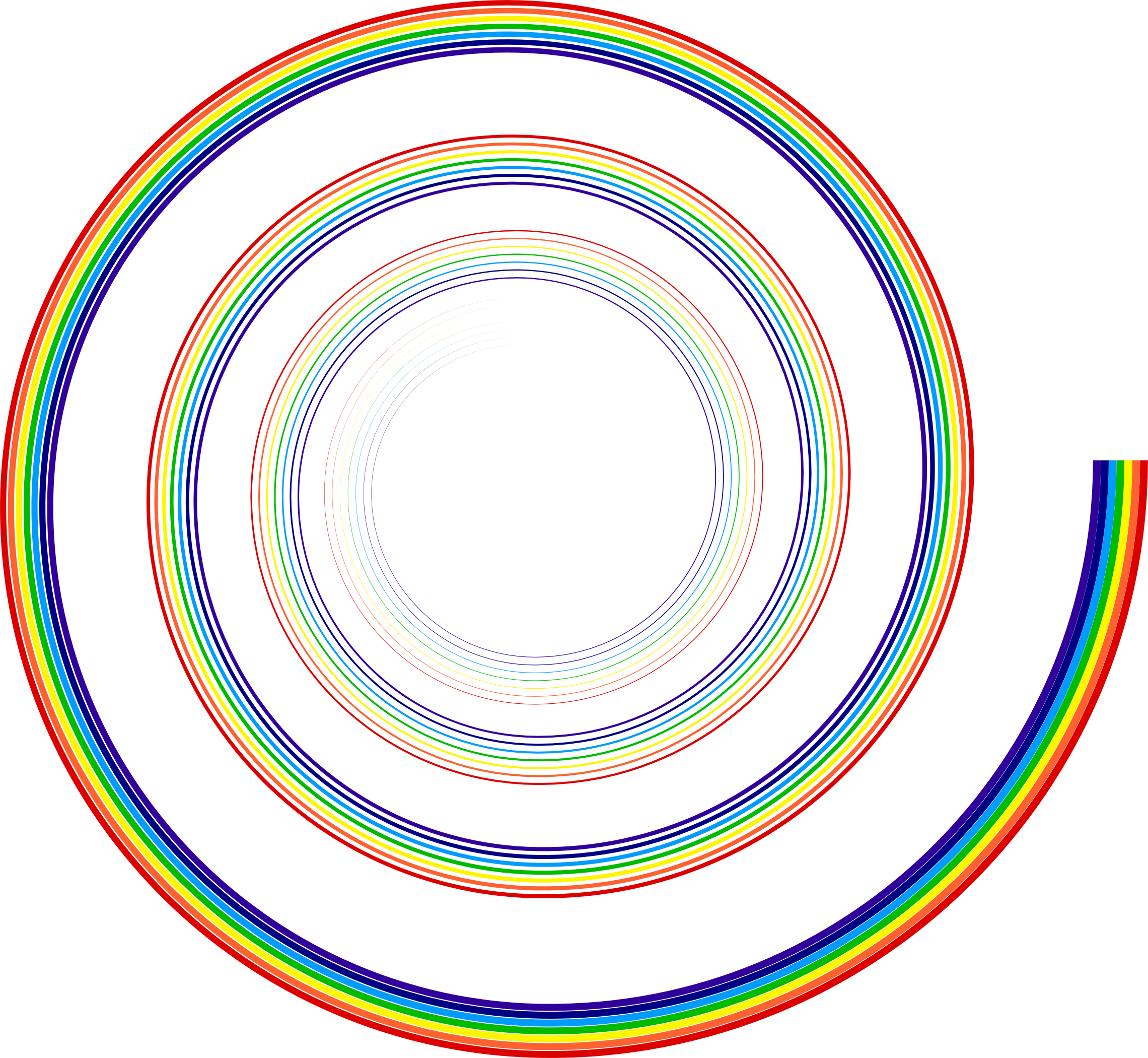Clipart - Rainbow Spiral