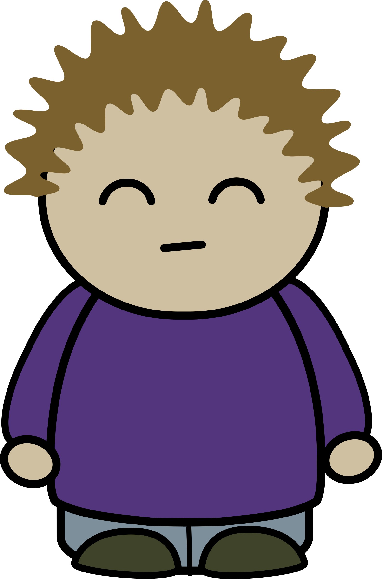 Clipart - mix and match character boris glad front