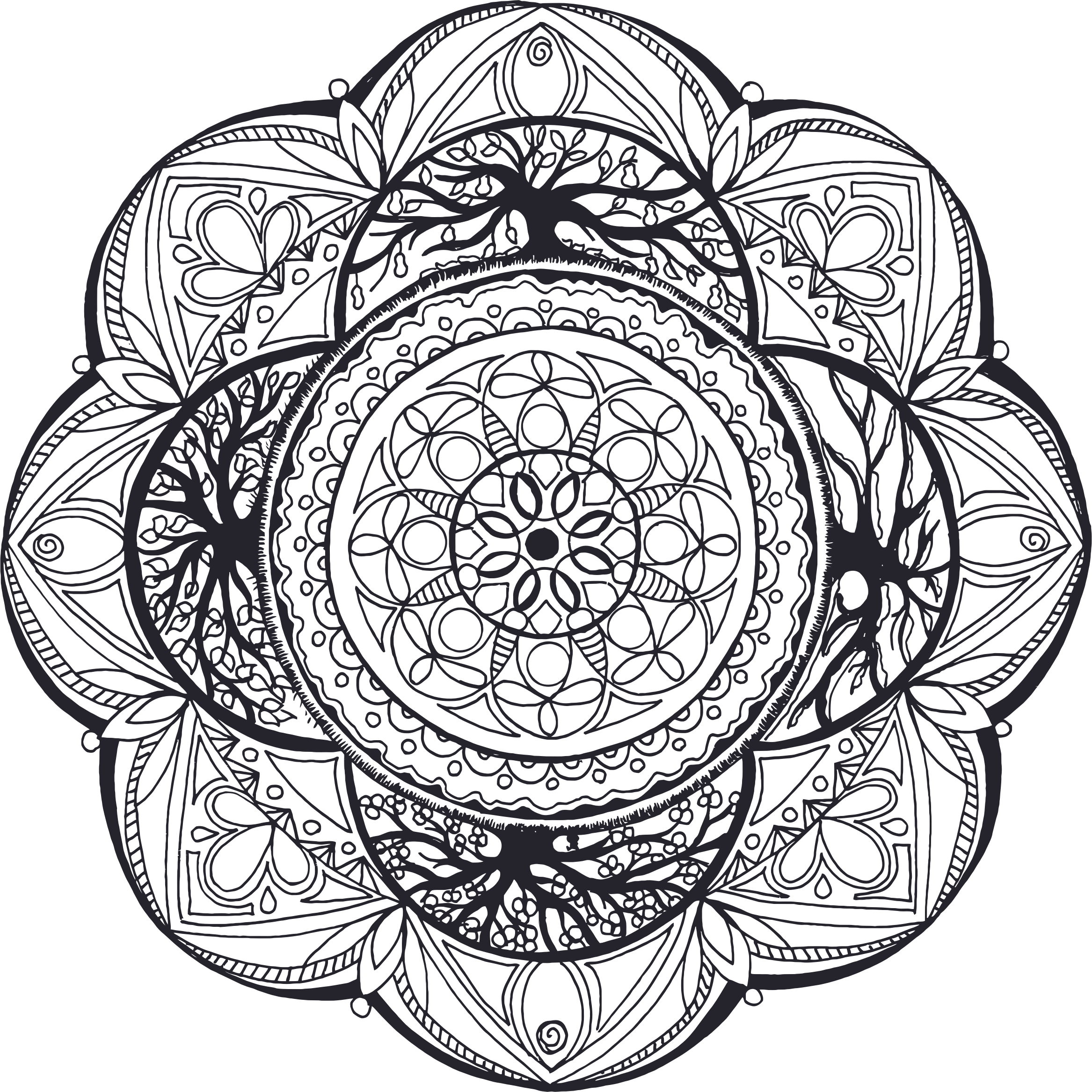 Simple Hand Drawn Mandala