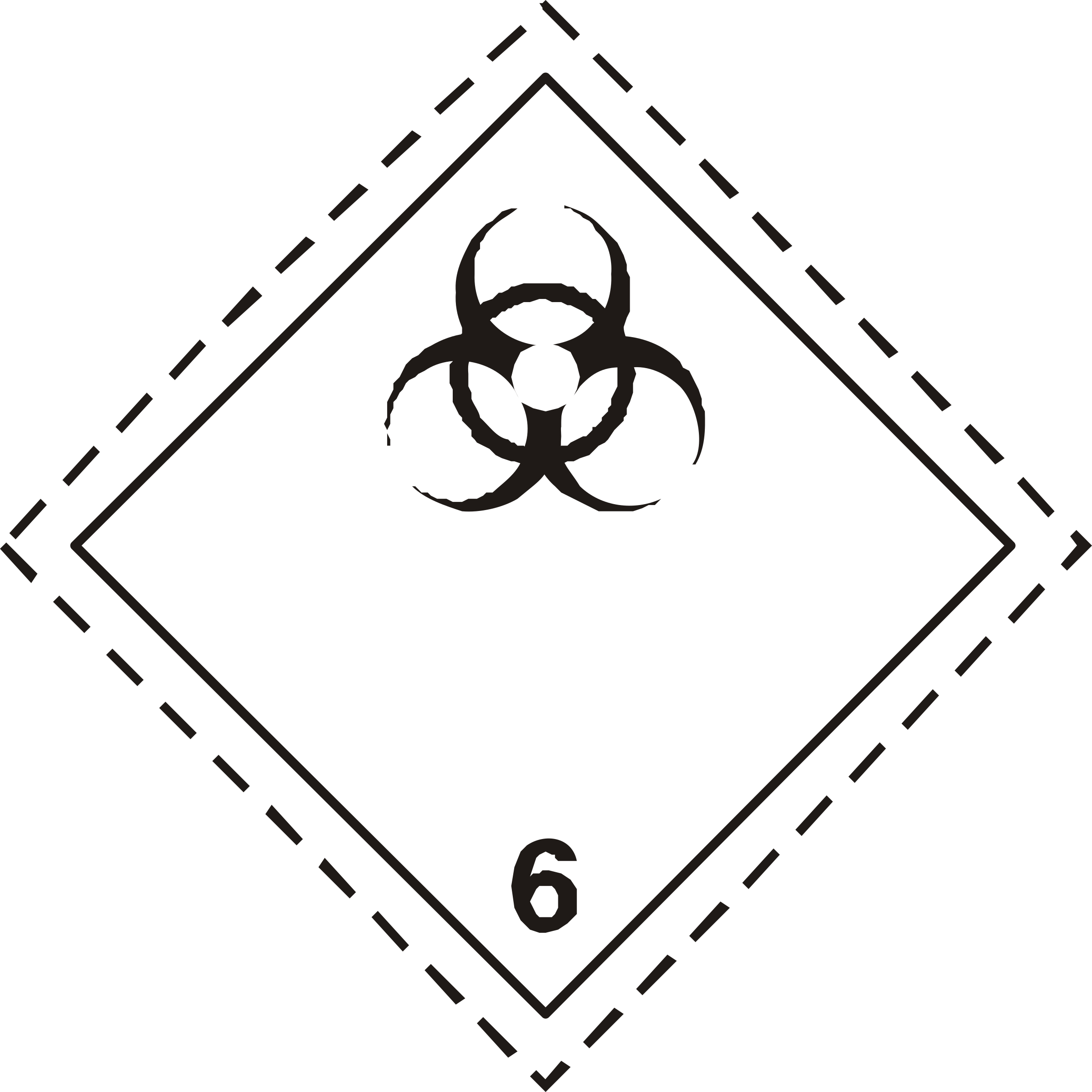 Clipart - ADR pictogram 6.2-Infectious substances