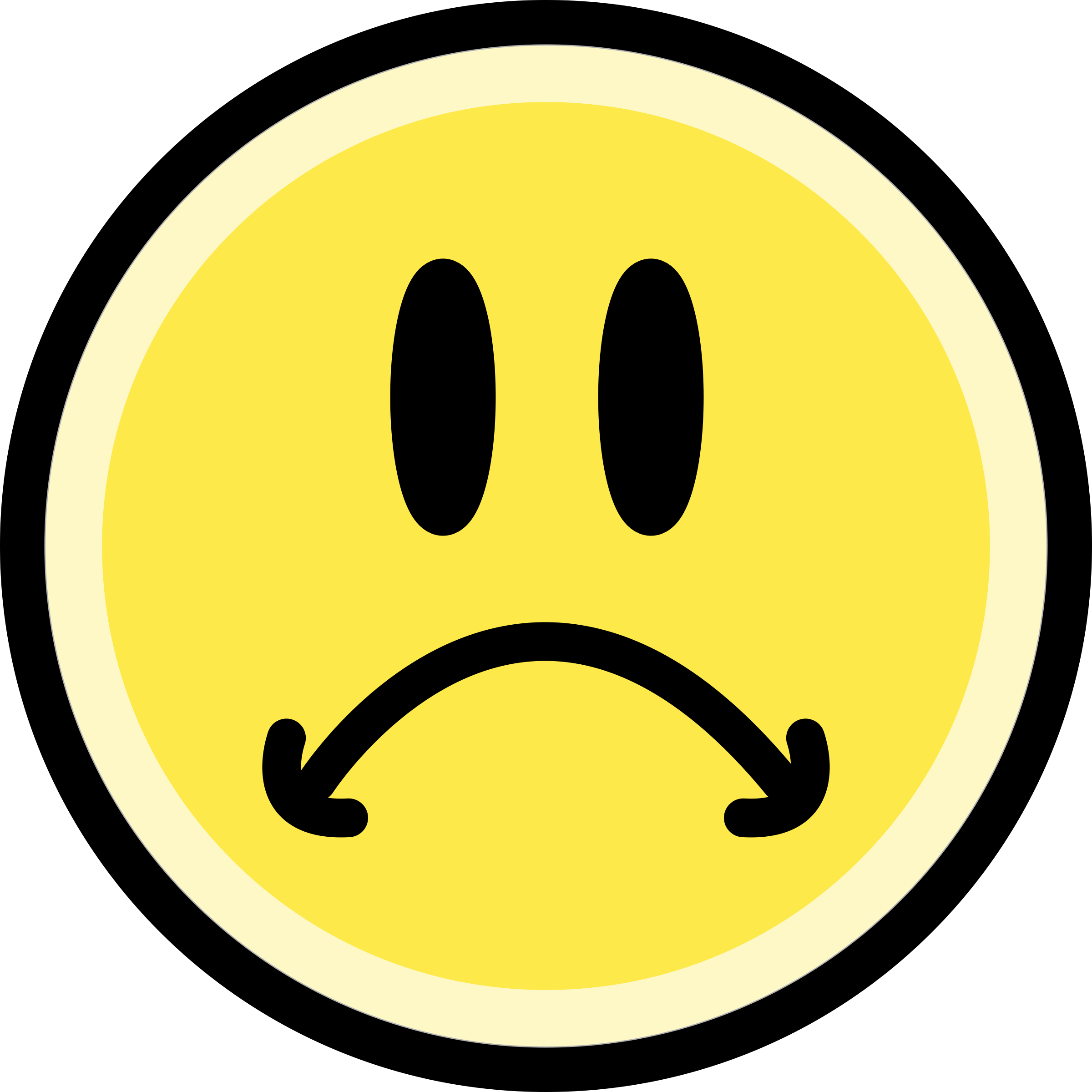 Clipart Sad Face Emoticon Yellow 