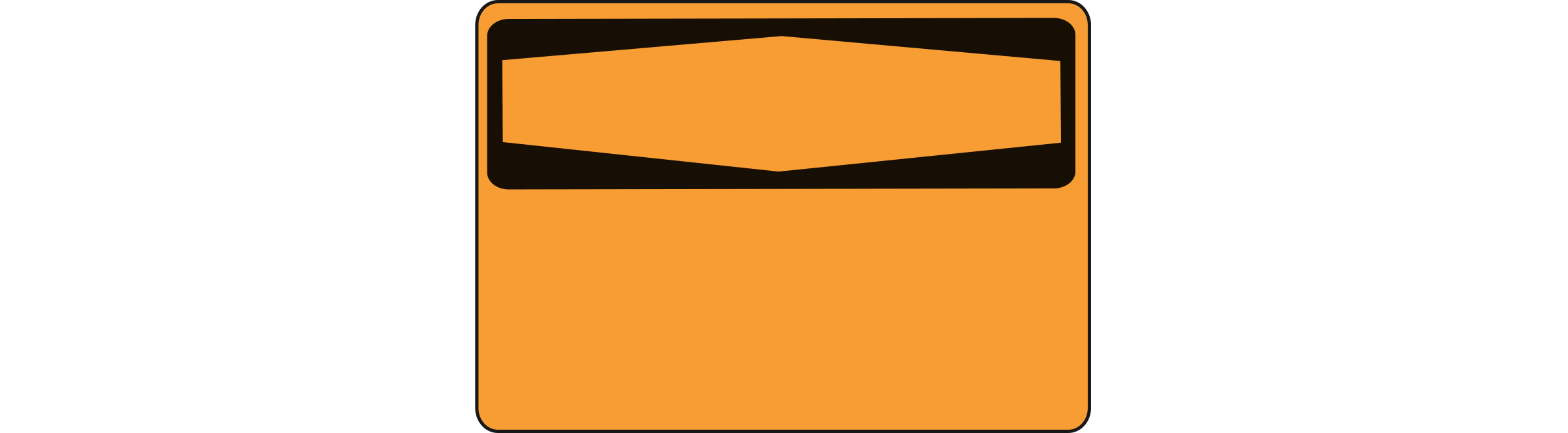 Clipart - Warning - Do Not Enter (Orange)