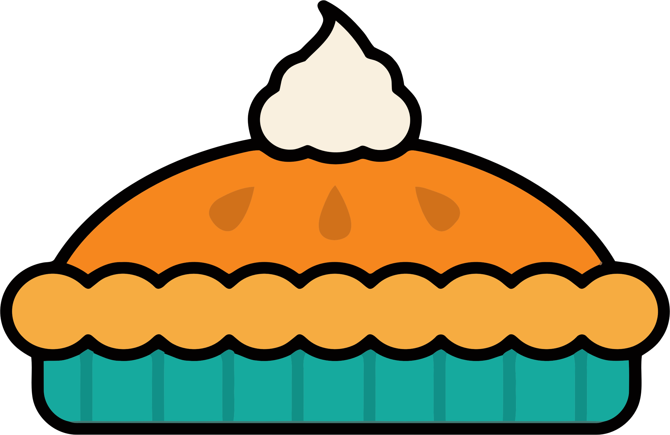 Clipart - Pumpkin Pie With Whipped Cream