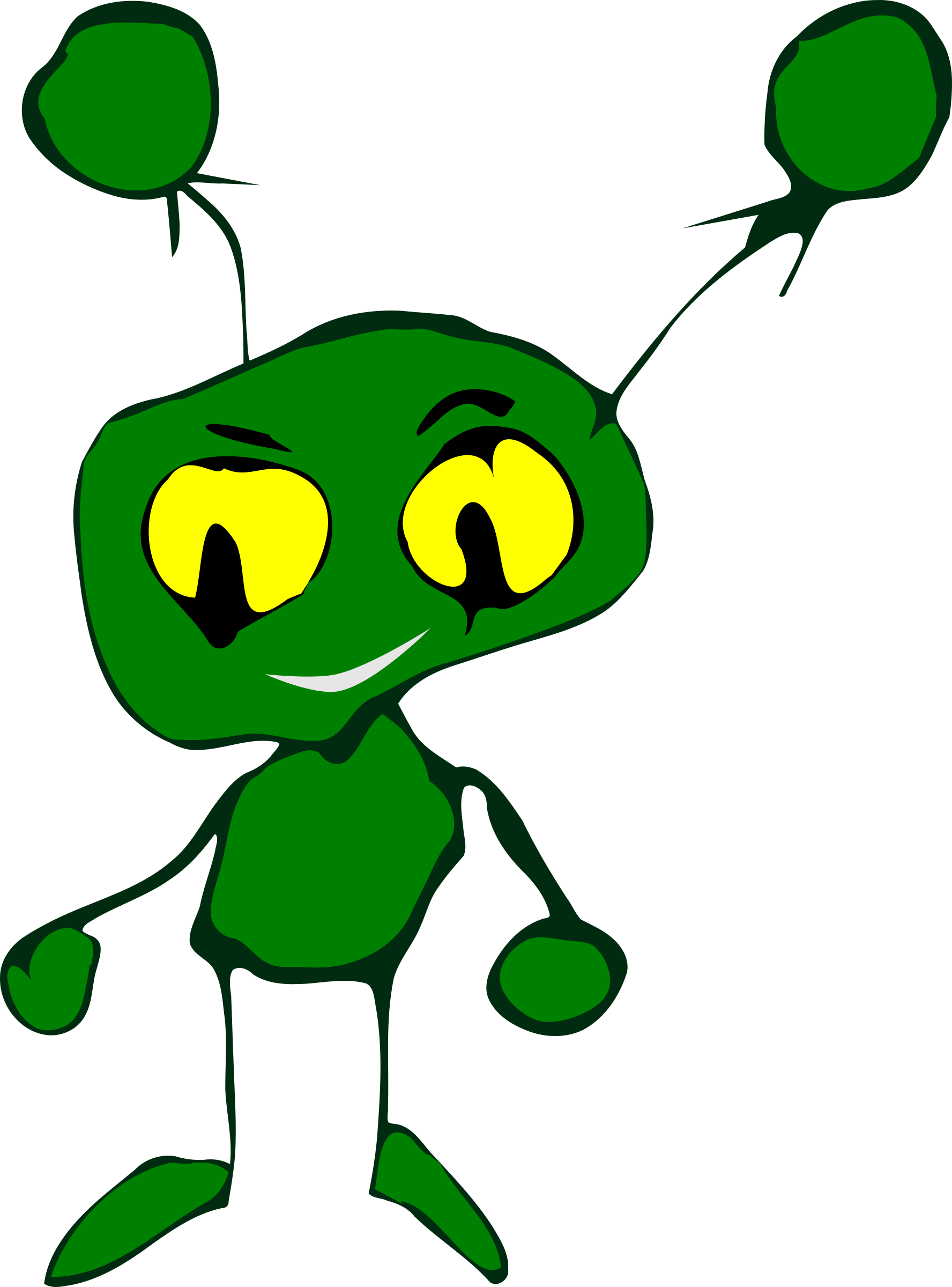 Clipart - Green Little Creature
