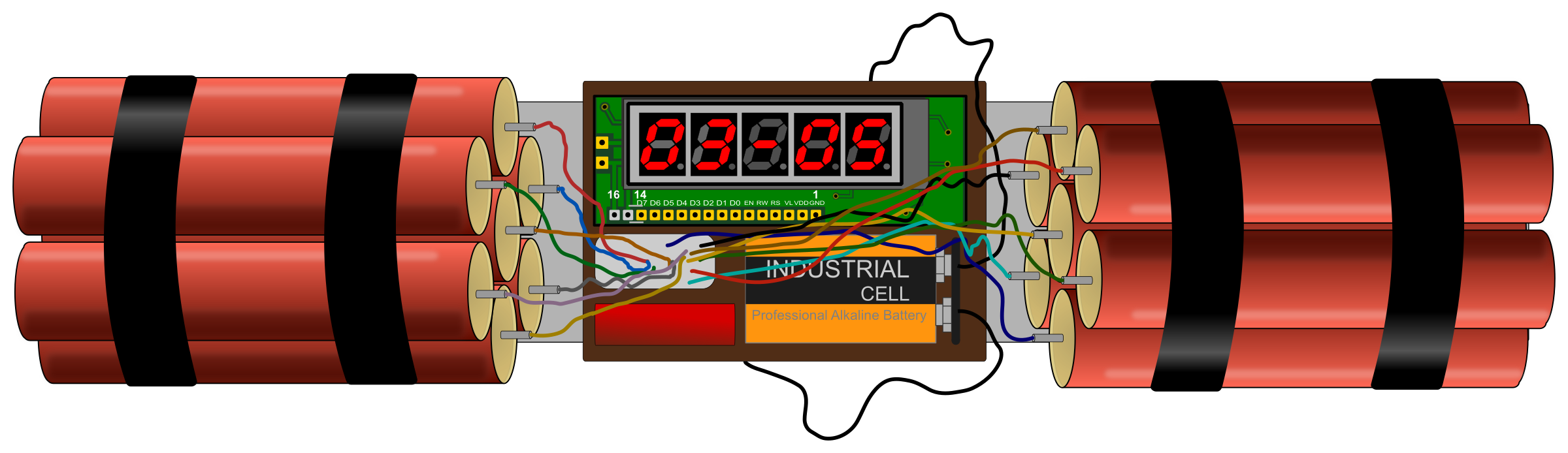 Clipart - Improvised explosive device (IED) - bomb