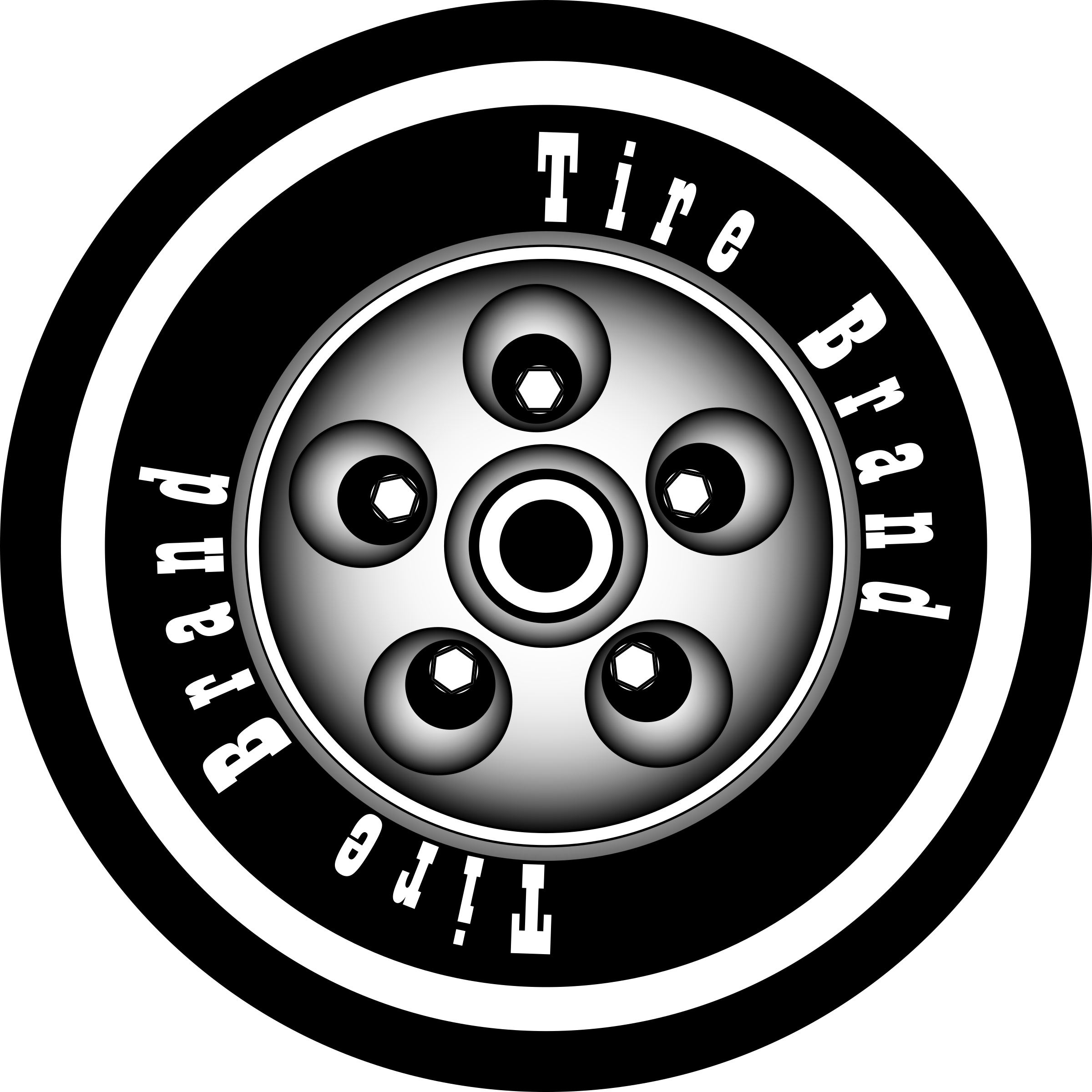 Clipart - Tire with rim.