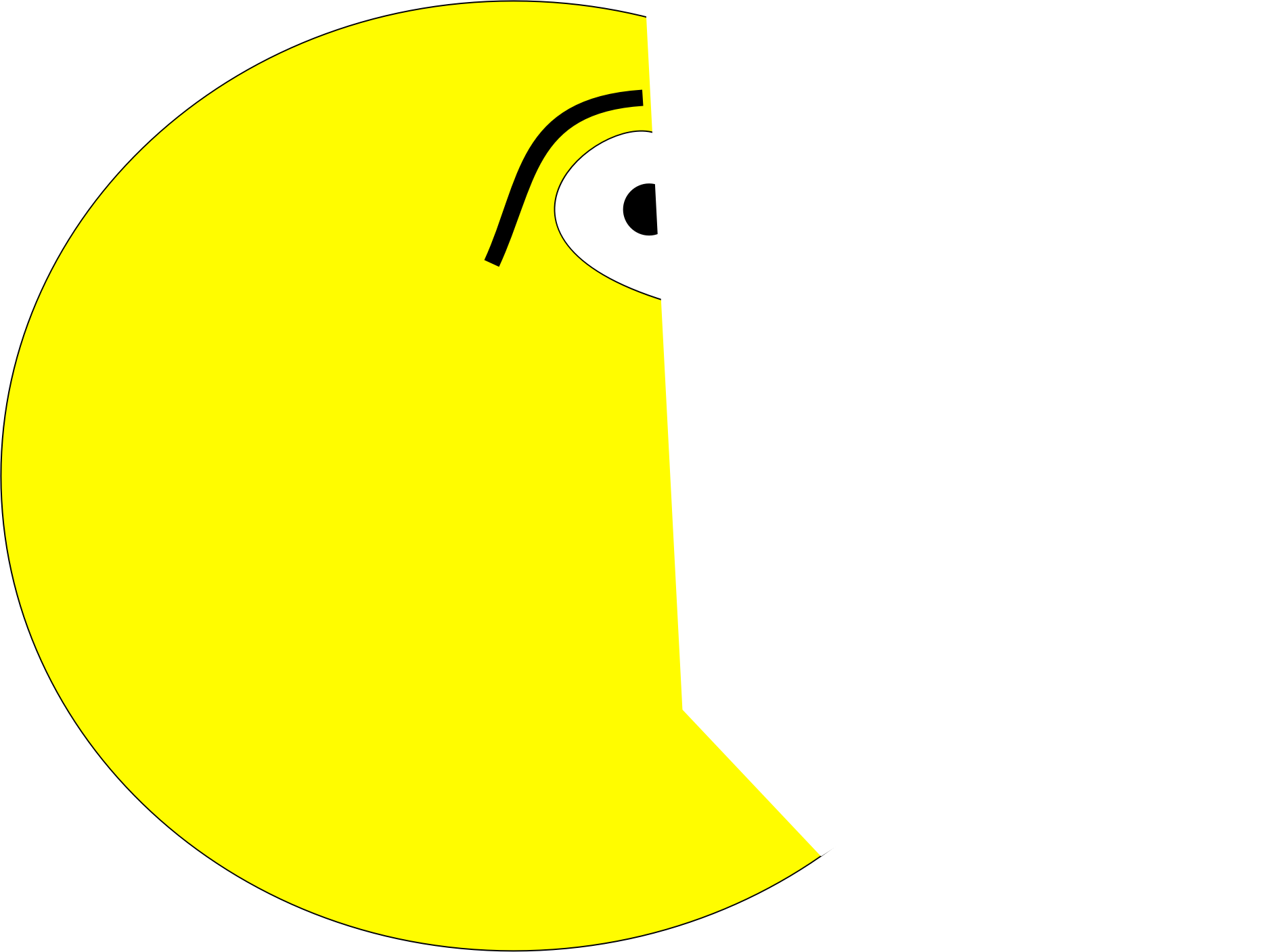 Clipart - Terrified Pacman