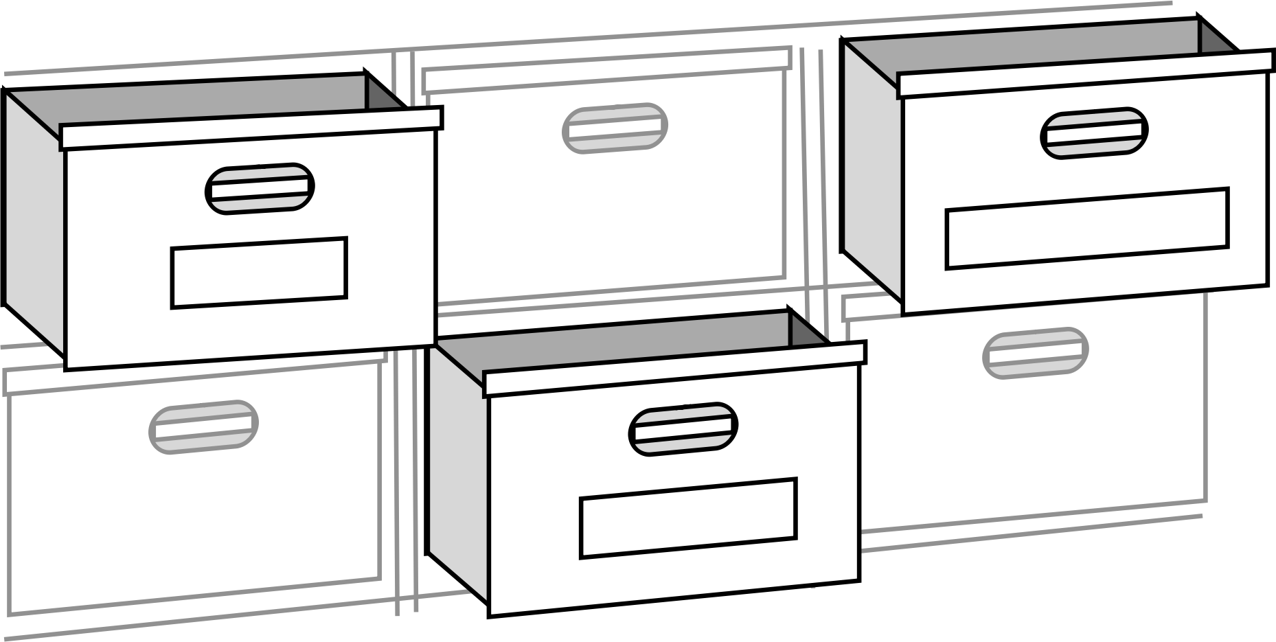 Clipart - file cabnet drawers