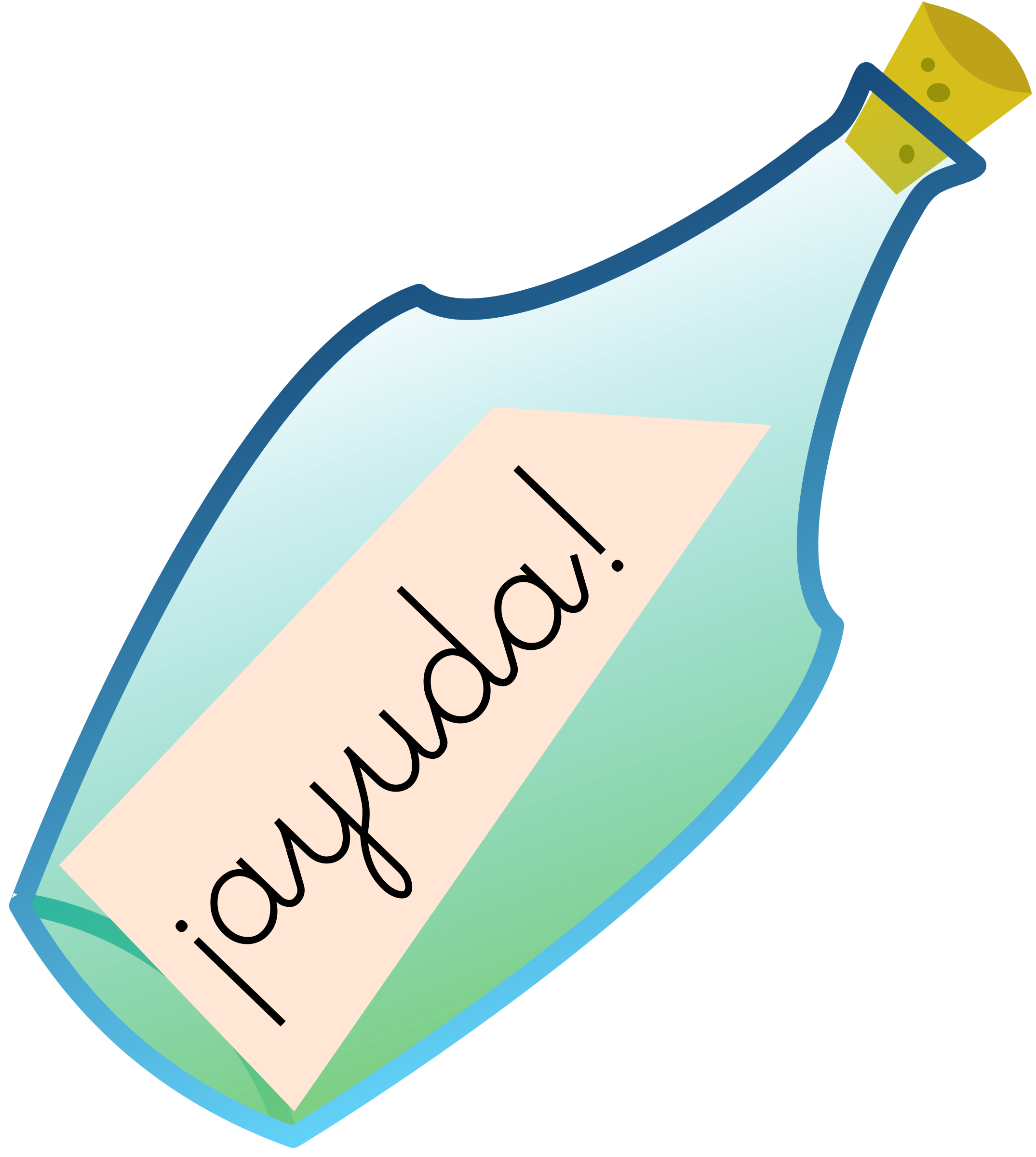 Clipart - Mensaje en una botella Clipart - Mensaje en una botella