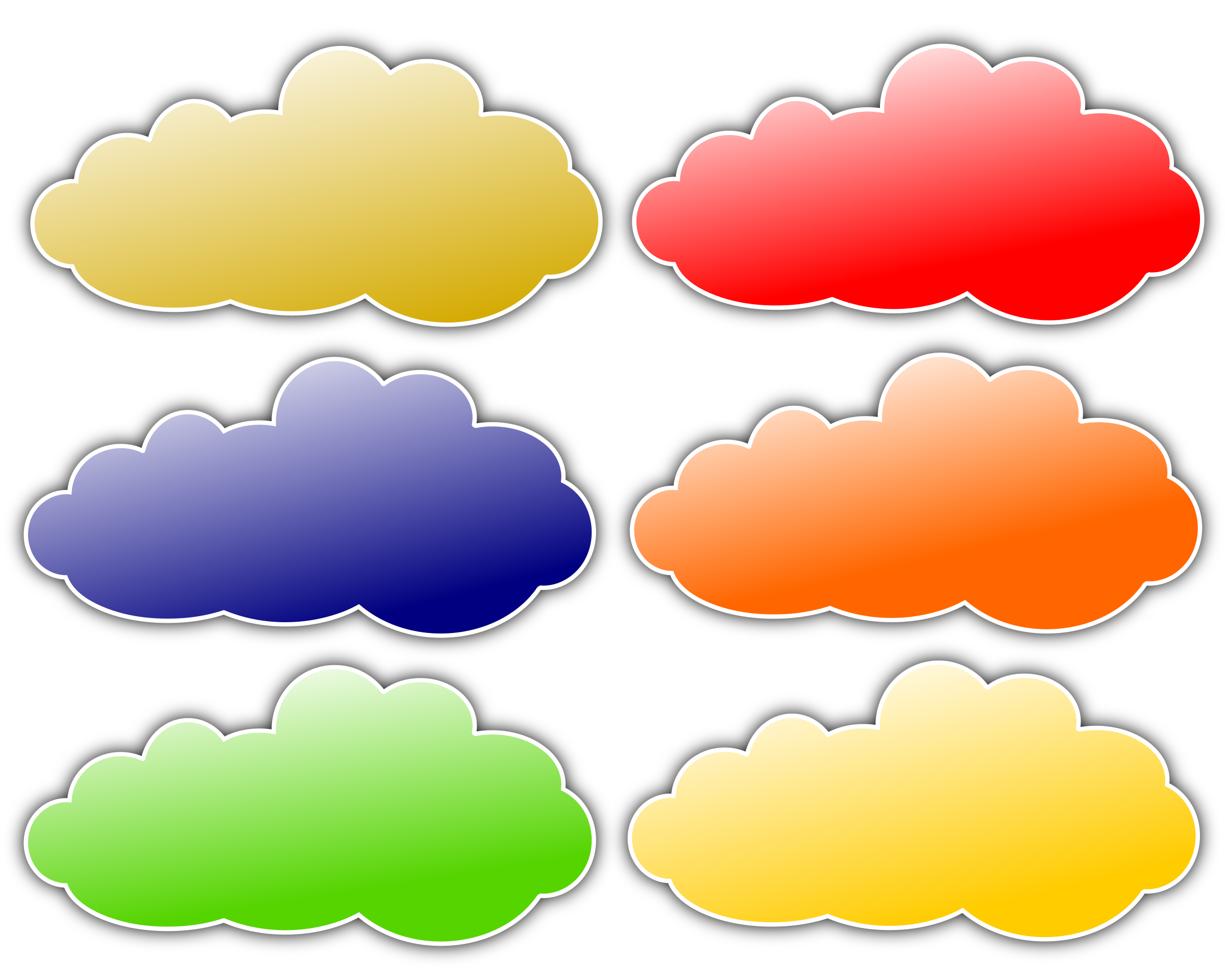 Clipart - Colour Clouds
