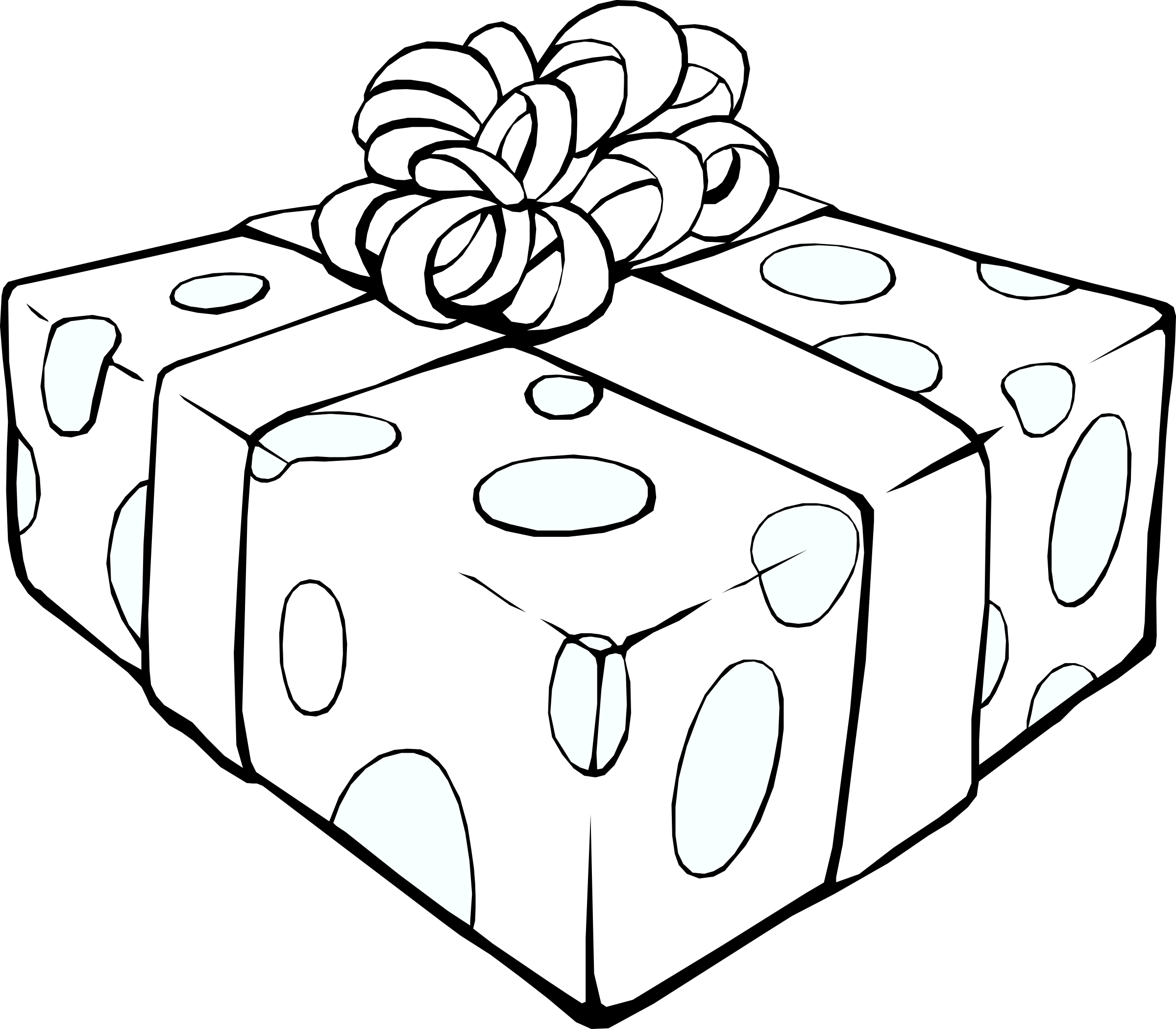 Clipart - Gift Line Art