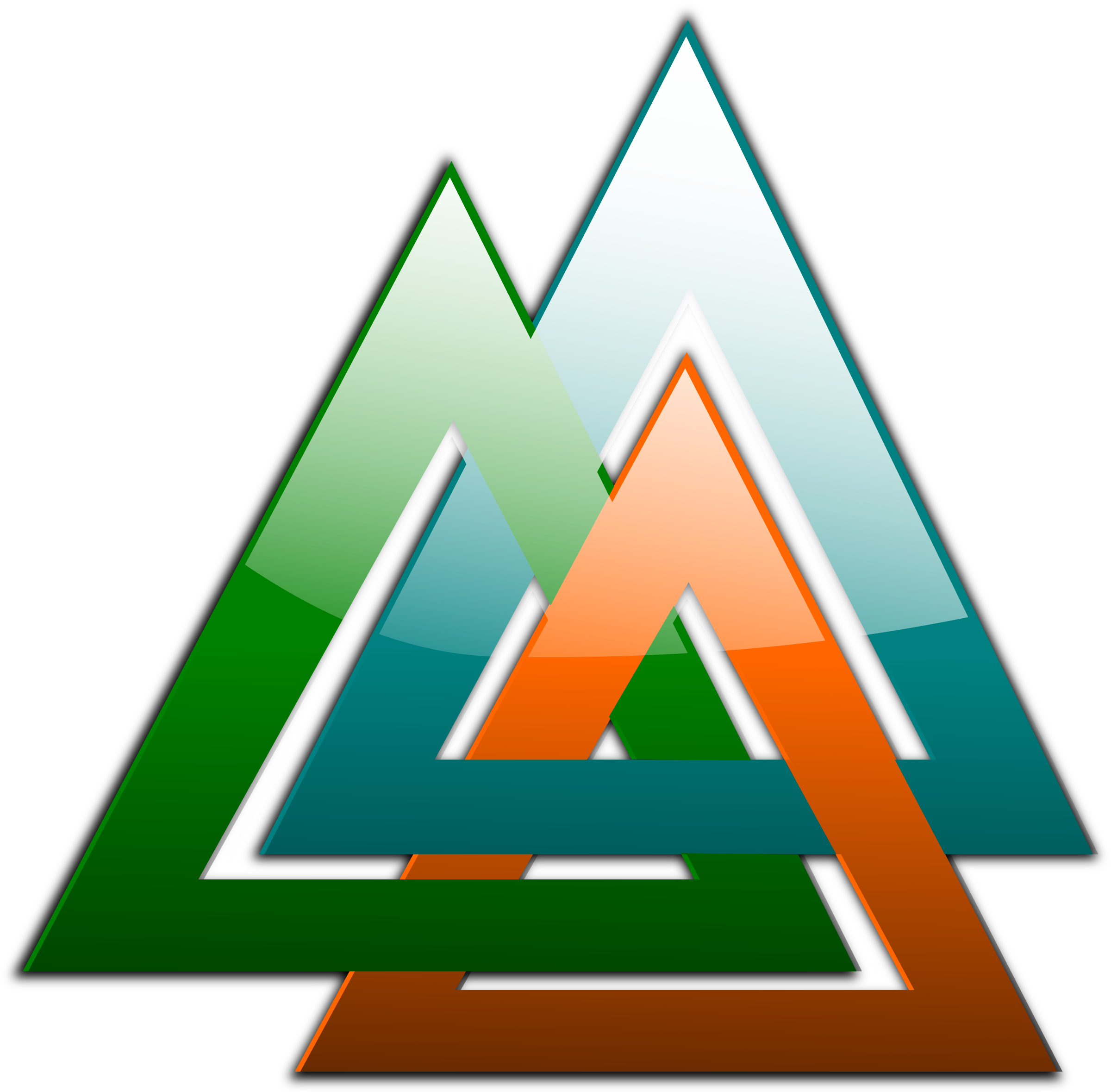 Clipart - 3 Triangles Linked