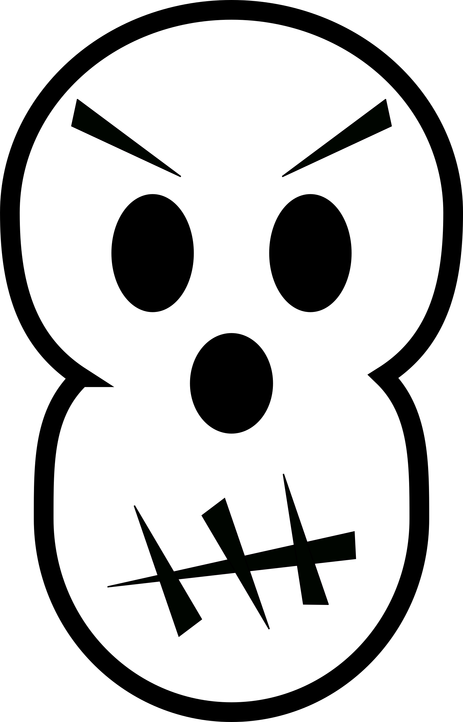 Clipart - Angry skull