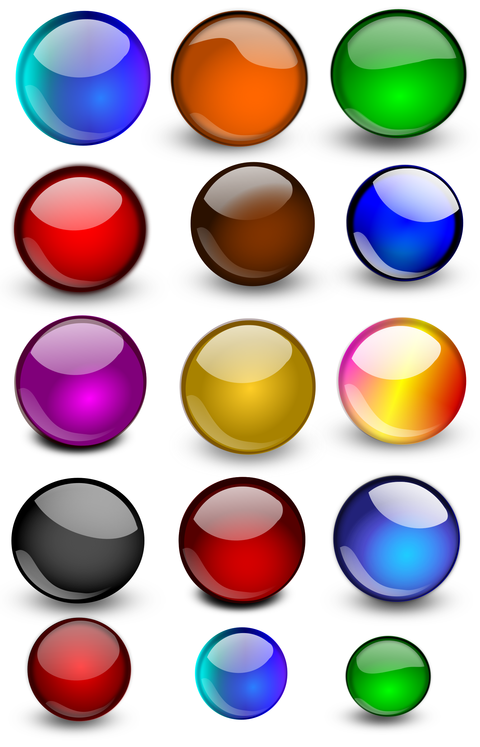 Clipart - Glossy Orbs/Balls 2