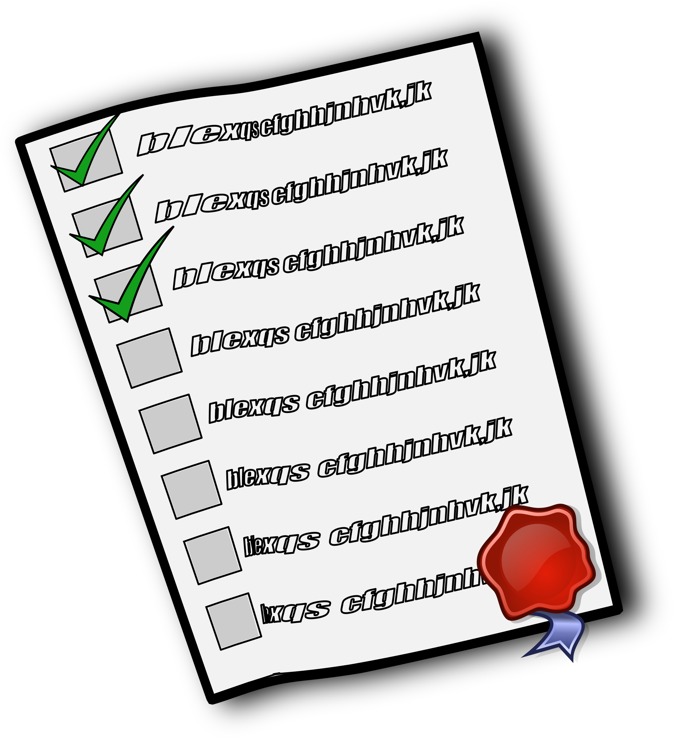 Clipart Check List