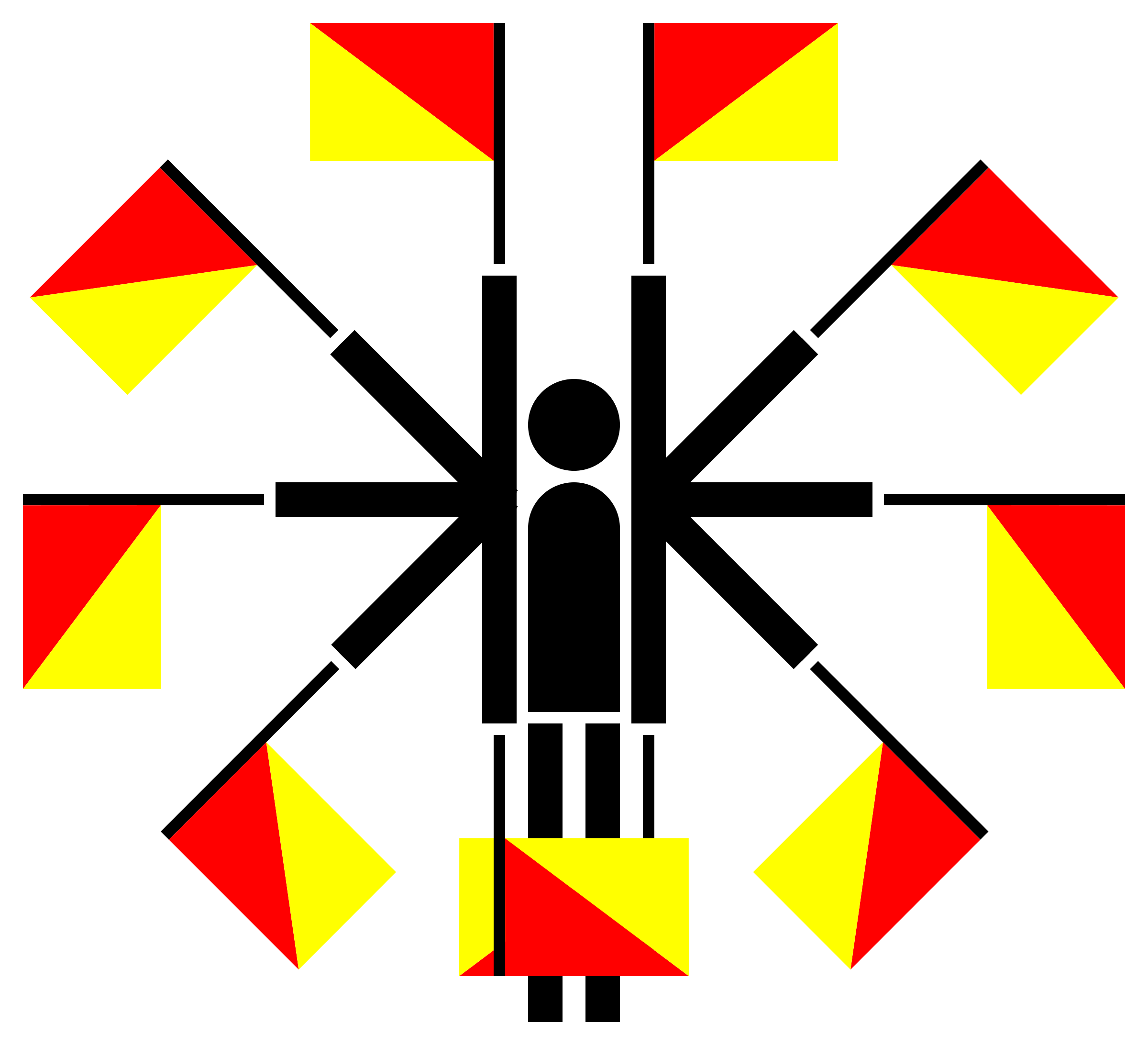 Clipart - semaphore positions