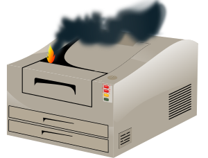 openclipart圖庫：Printer Out of Order